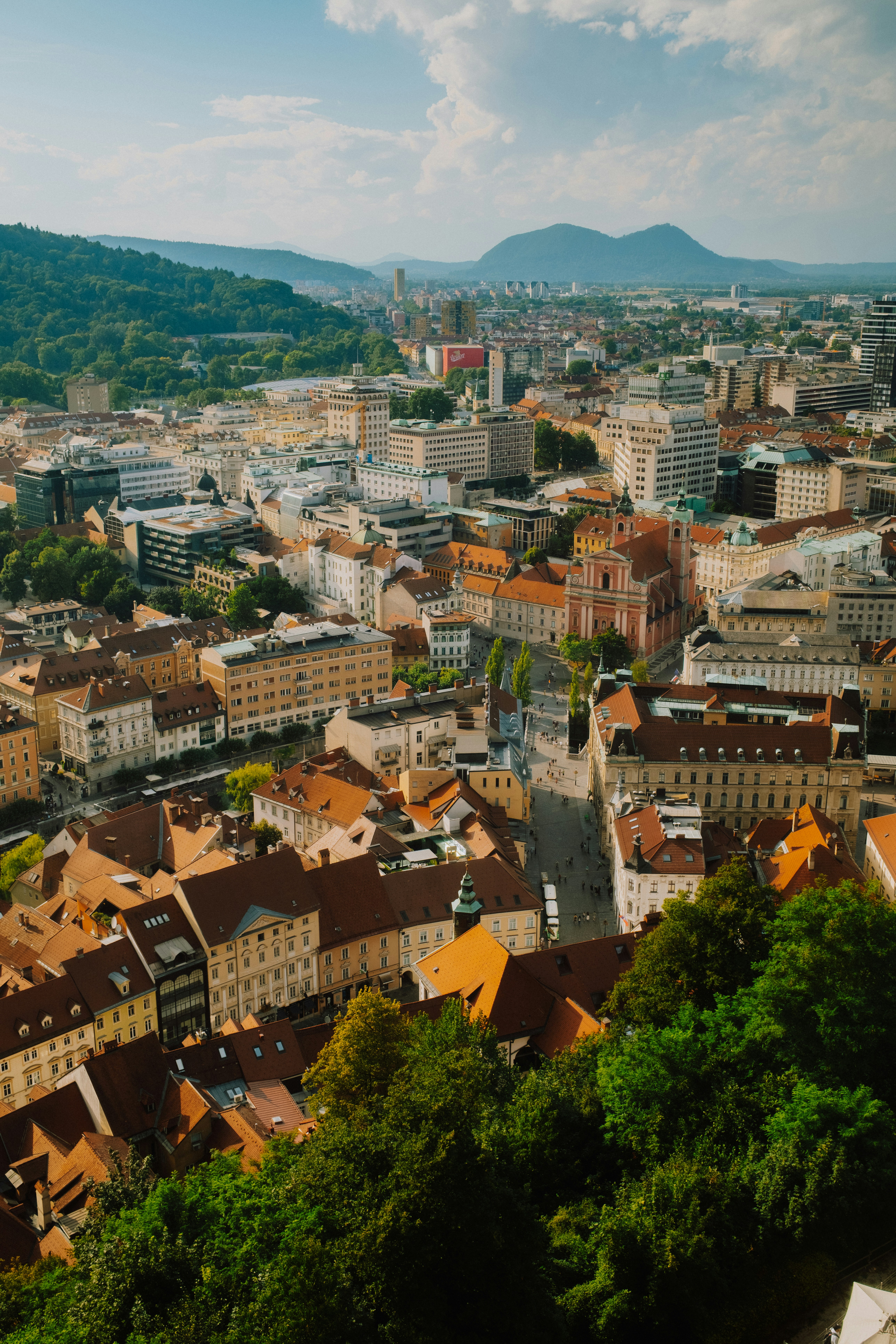 Terracotta Roofscape Over a European City