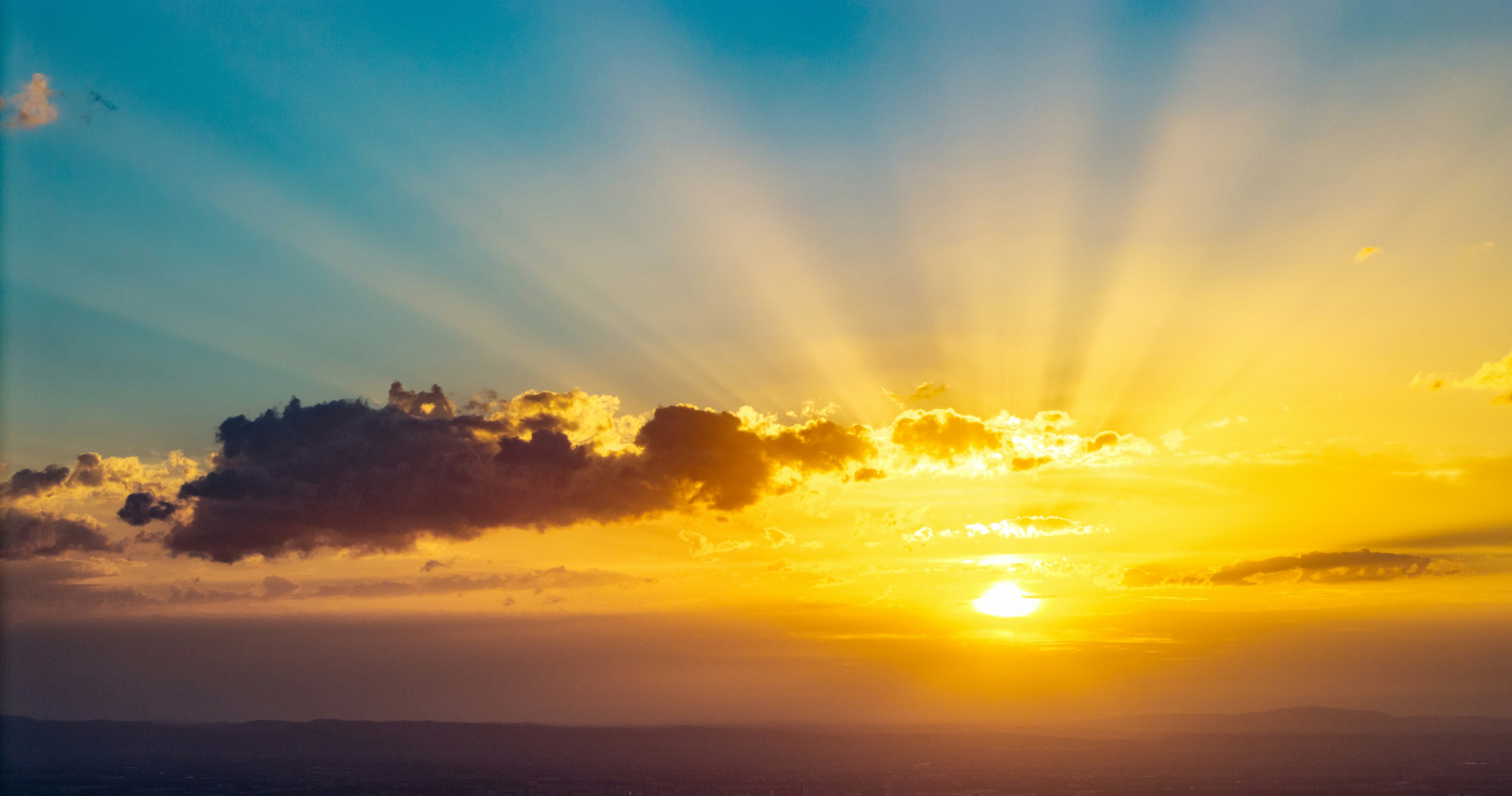 Sunrise Burst Over Quiet Horizon
