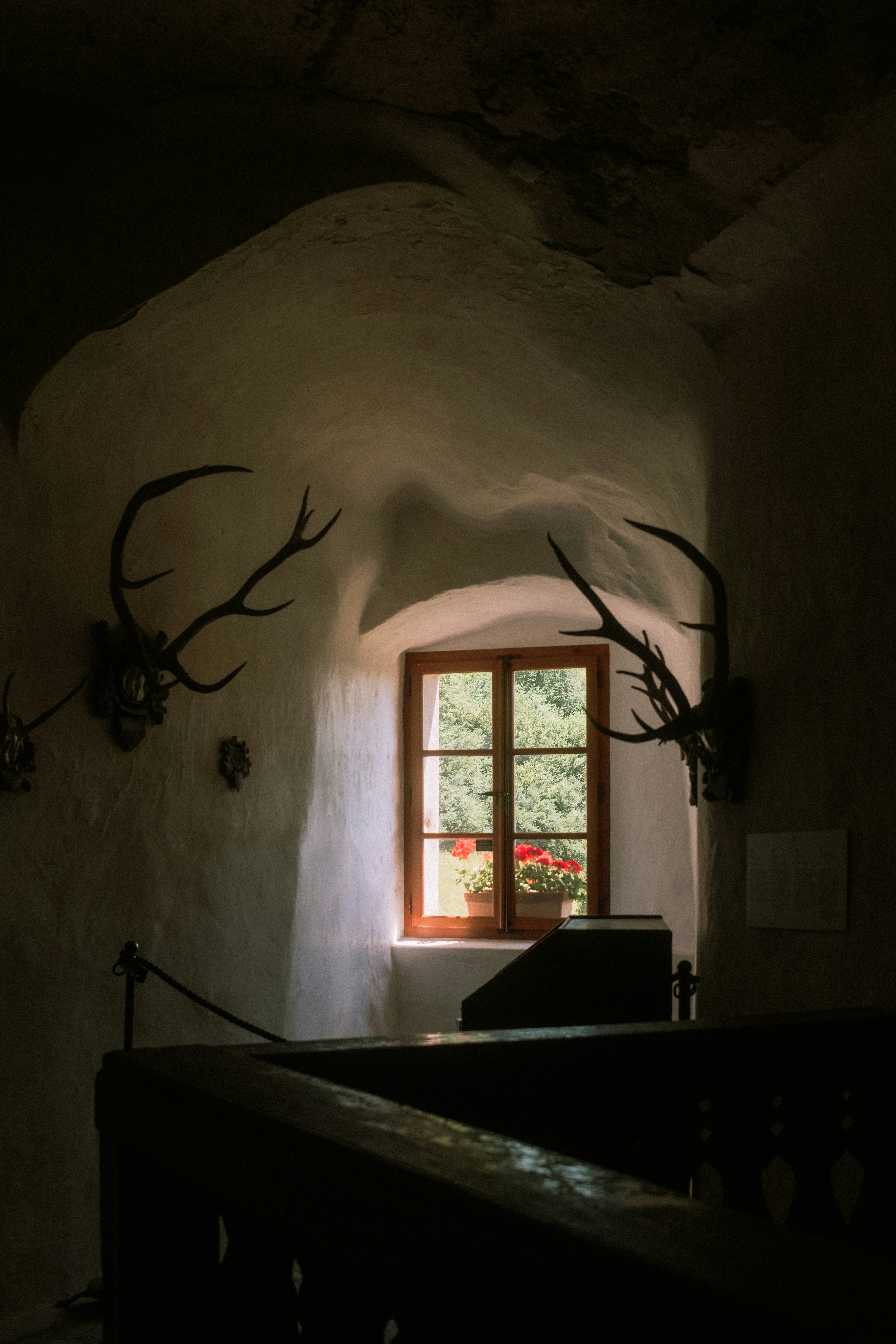 Window of Light in a Rustic Hall