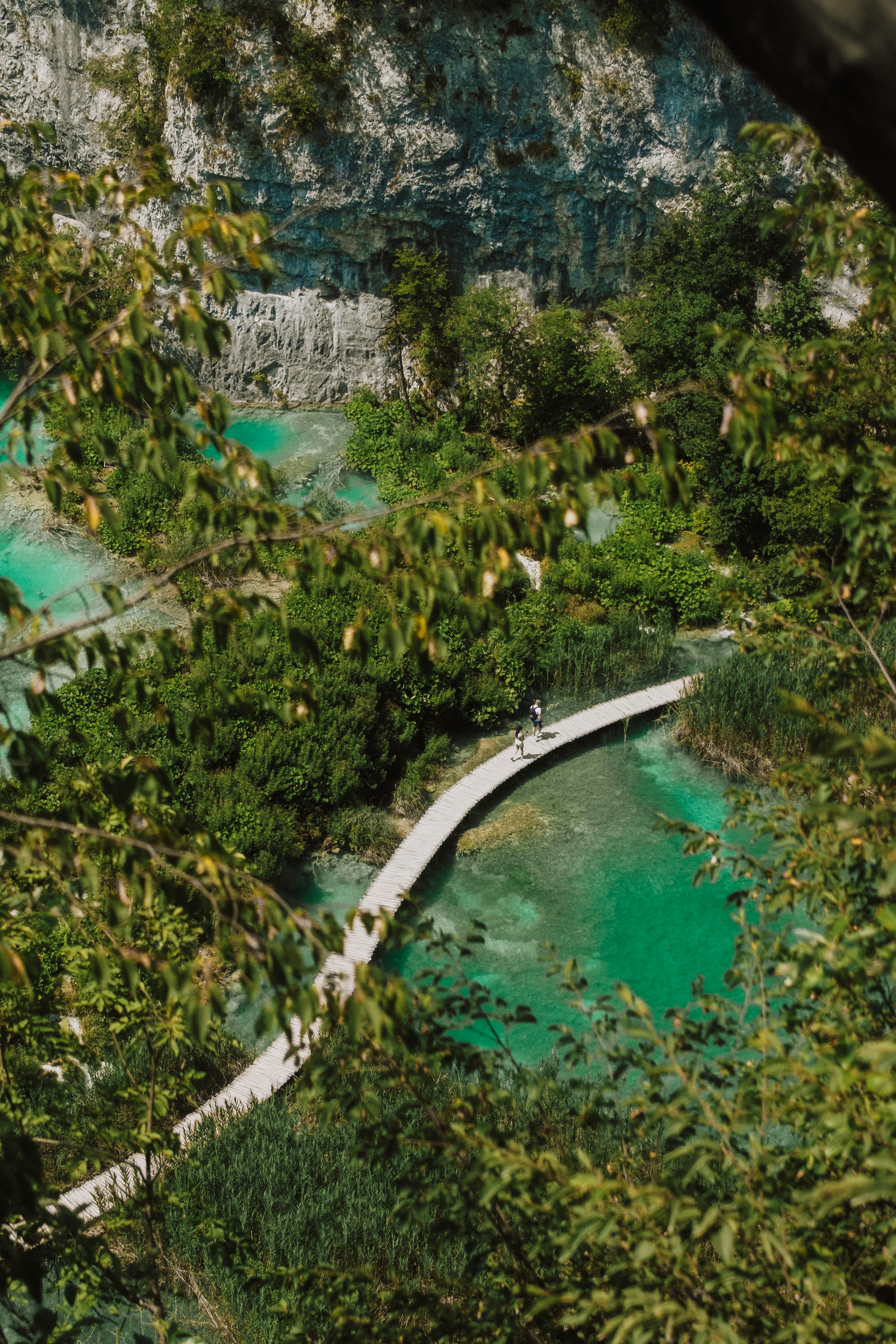 Suspended Marble Path Over Turquoise River Valleys