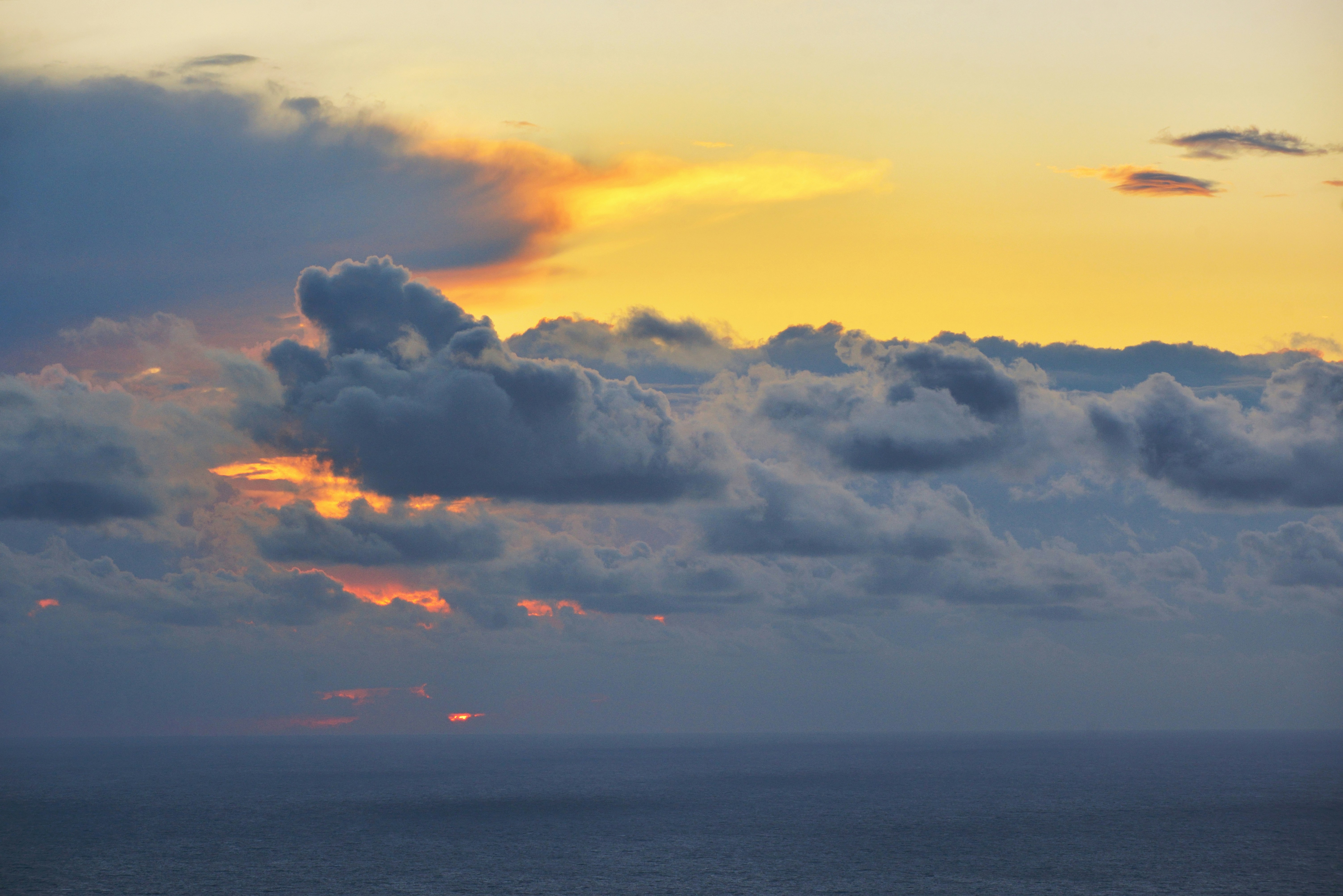 Golden Break: Sunset Shot Over Quiet Sea