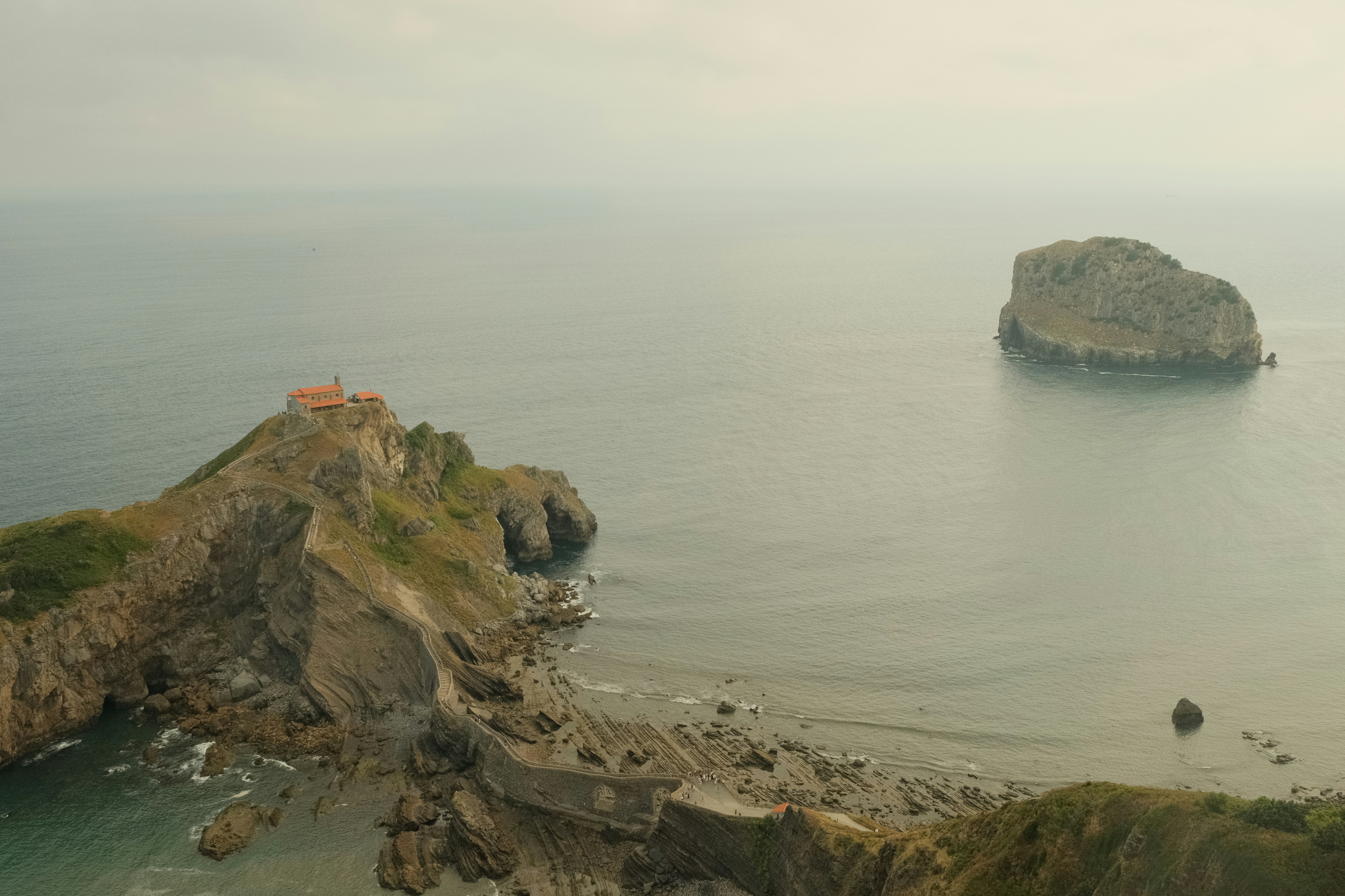 Cliffside Keep and Sea Rock: A Quiet Coastal Panorama