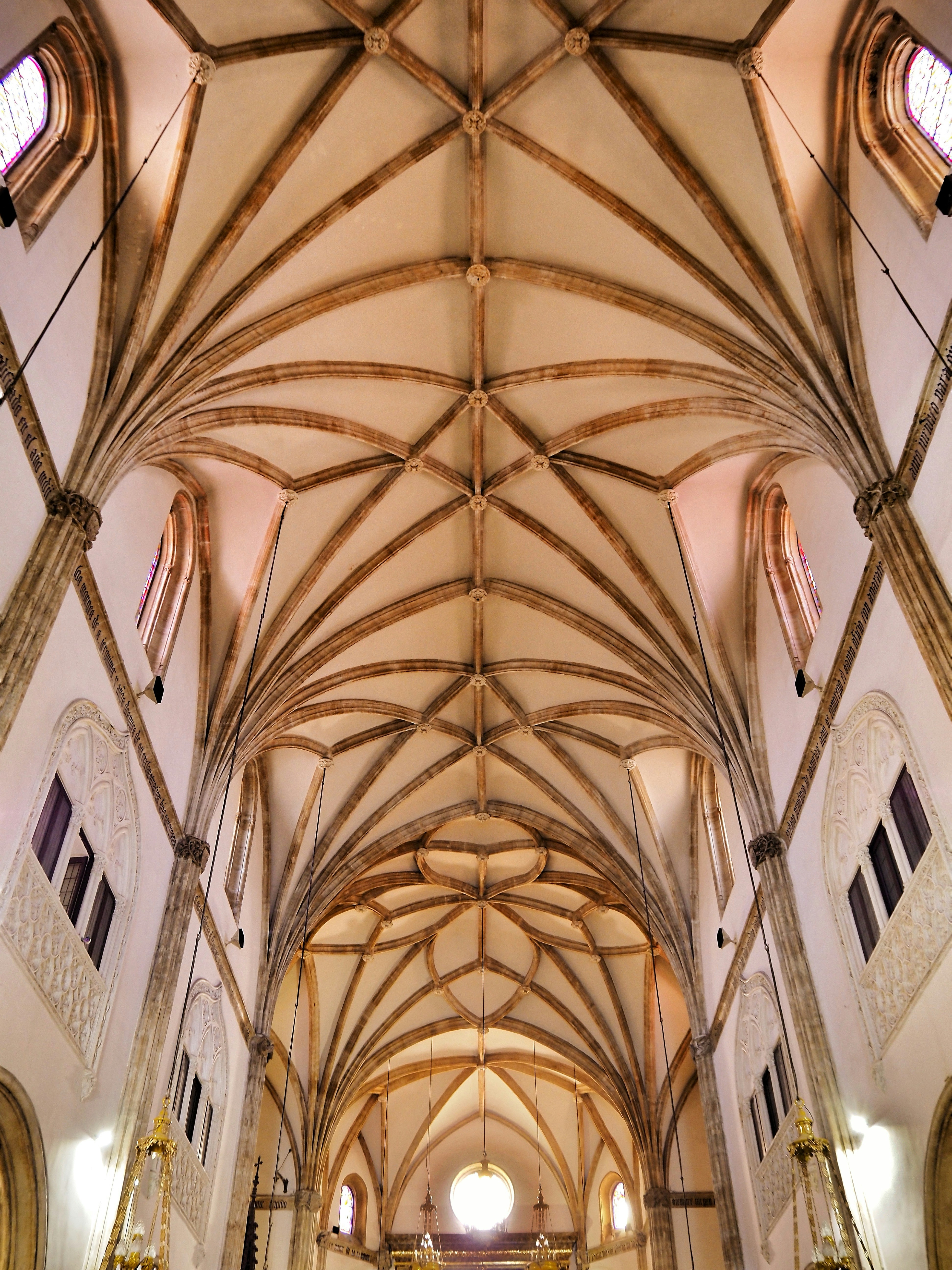 Vaulted Symmetry: A Gothic Ceiling Draws the Eye Along Its Ribbed Arches