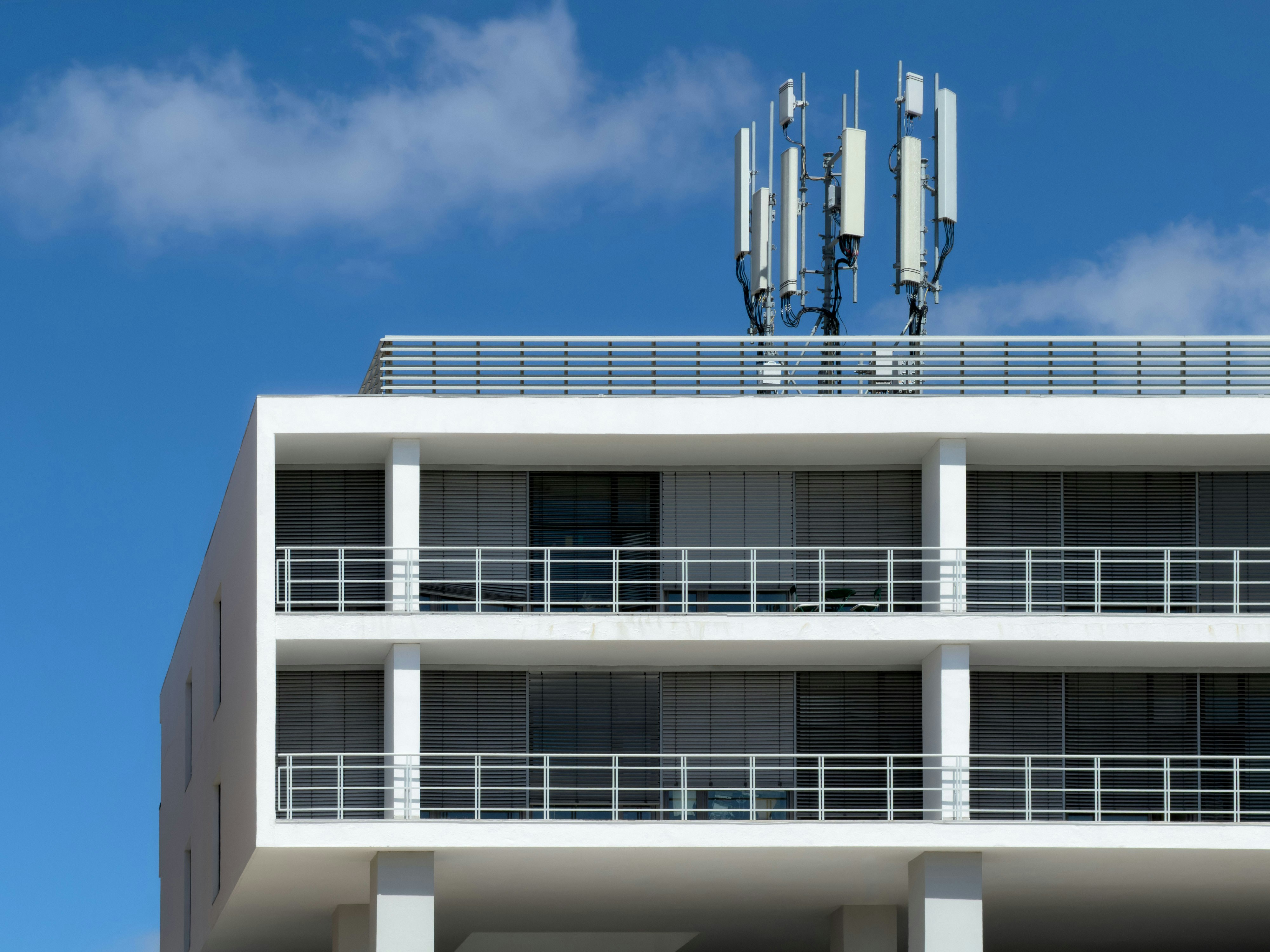 Modern Terrace Towers under a Clear Sky