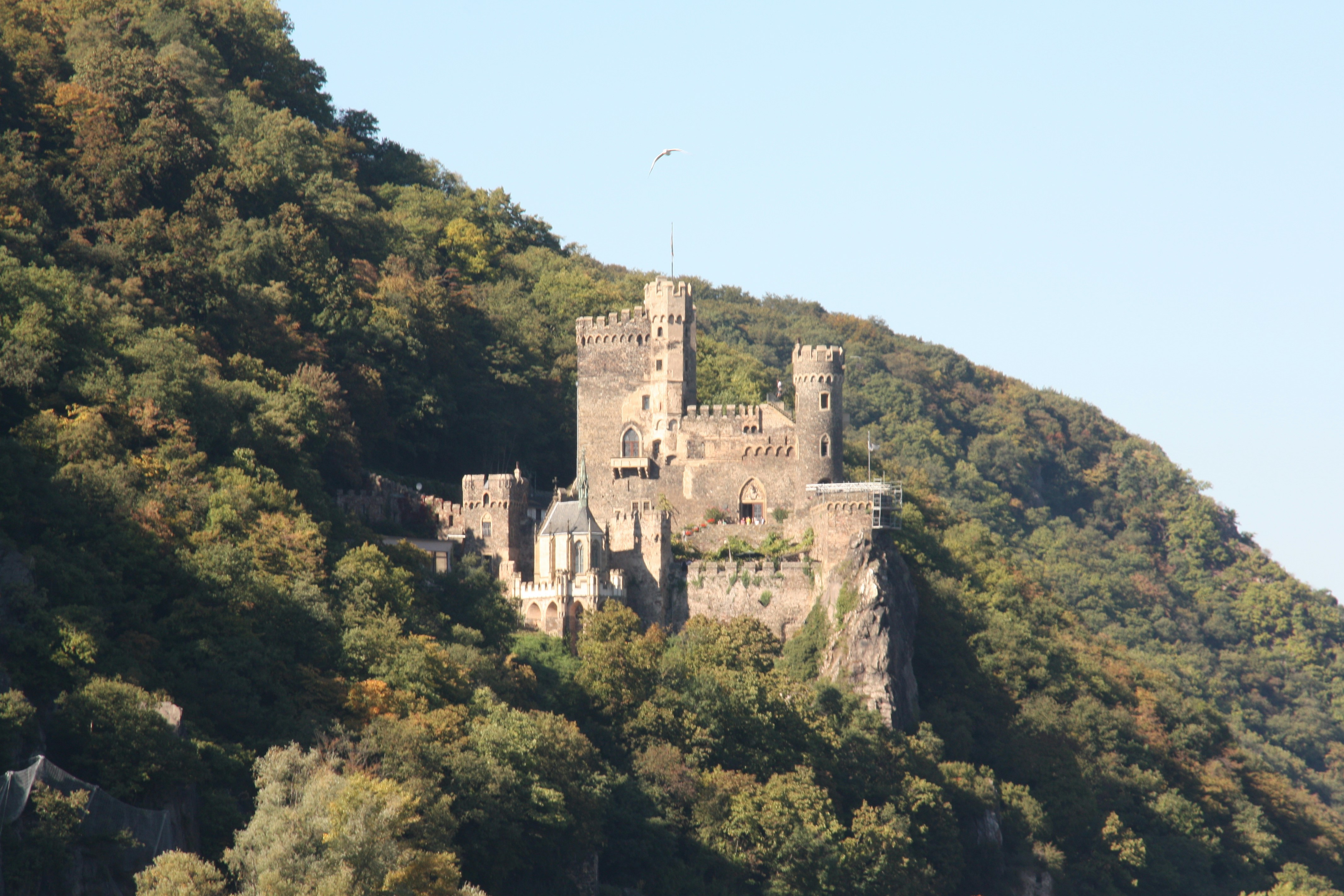Castle in the Hills: A Stone Sentinel Amid Autumn Foliage