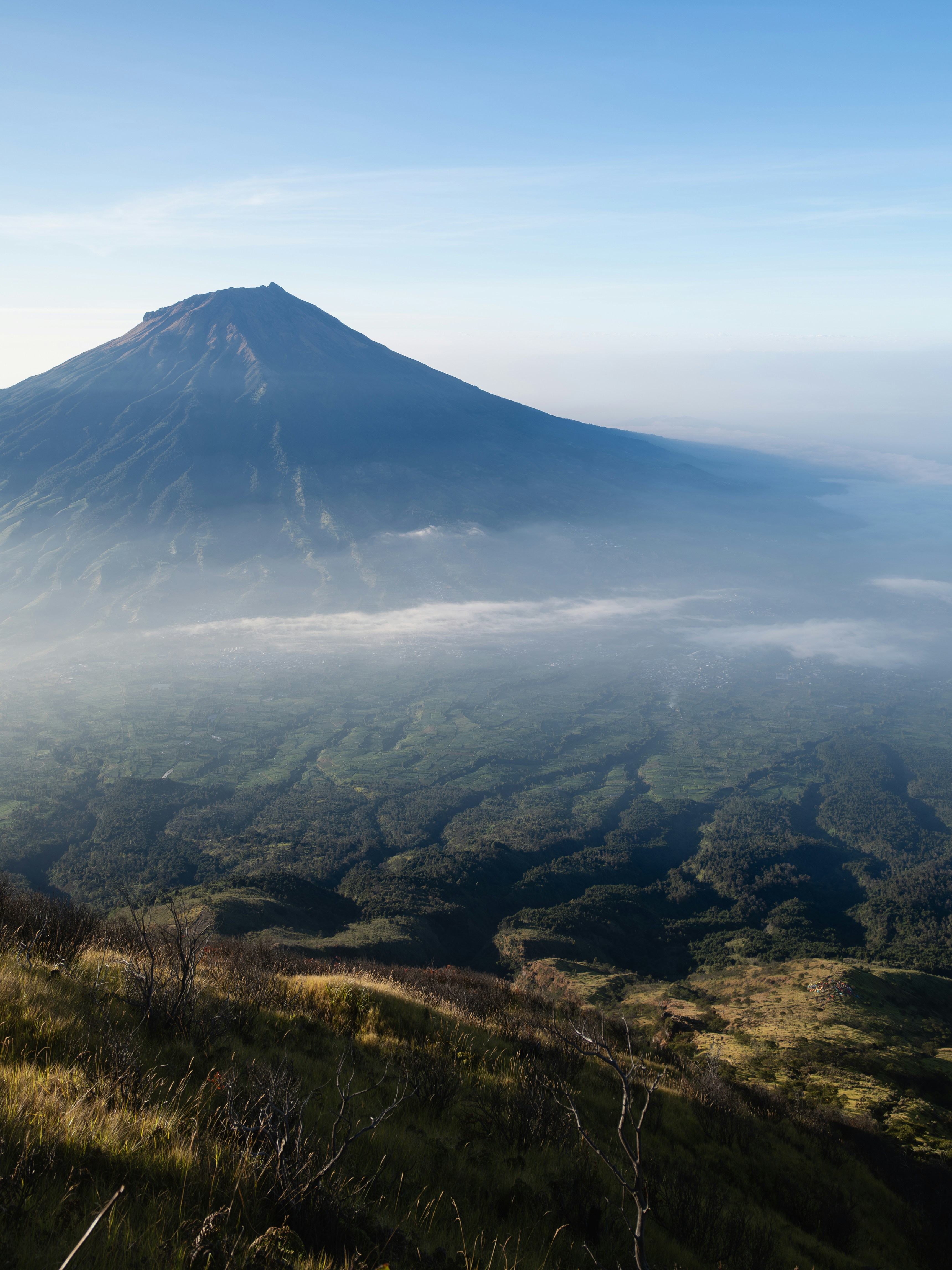 Aawn Peak Rising Above the Pacific Mist