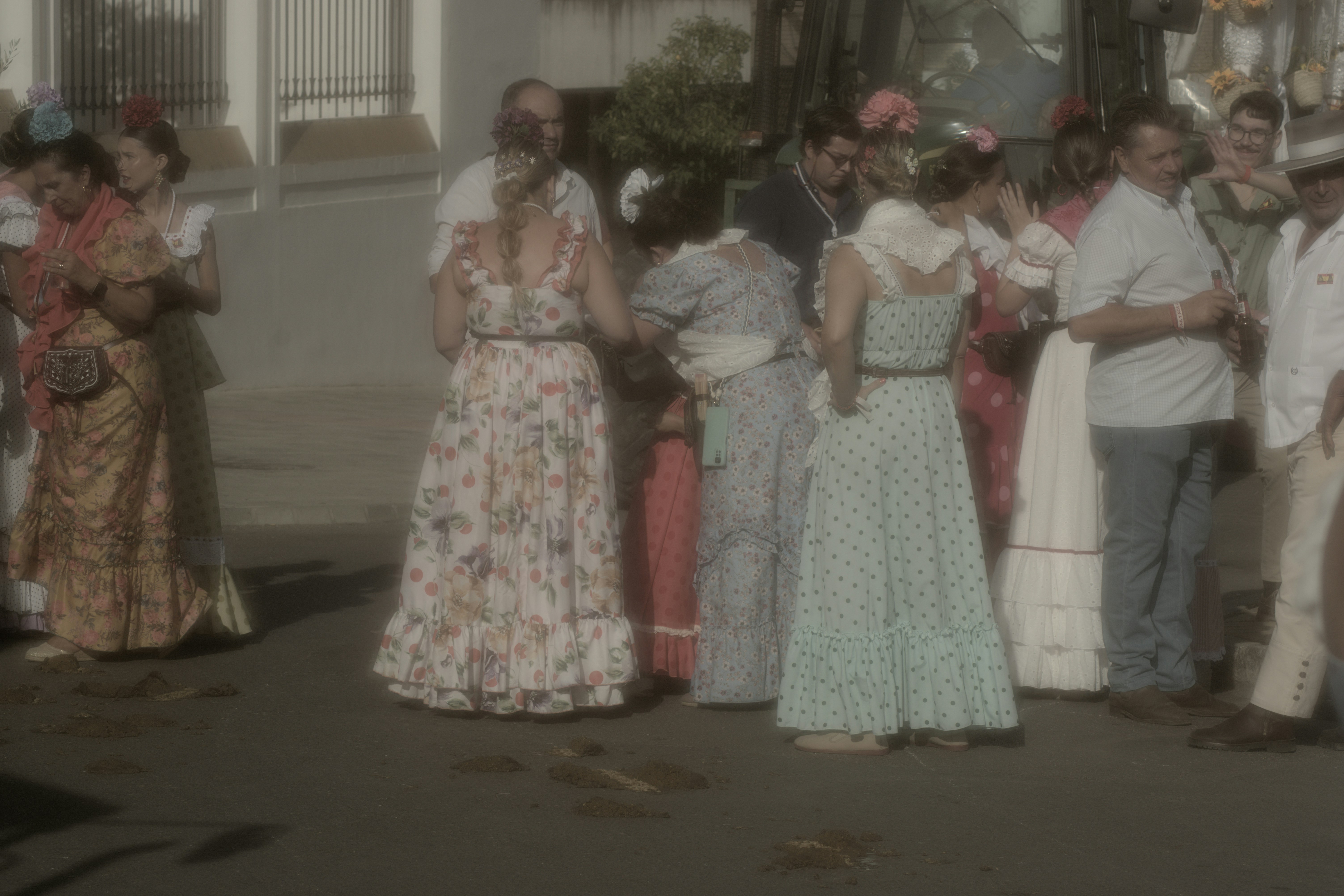 Whispers of Color: Festival Attire in Quiet Street