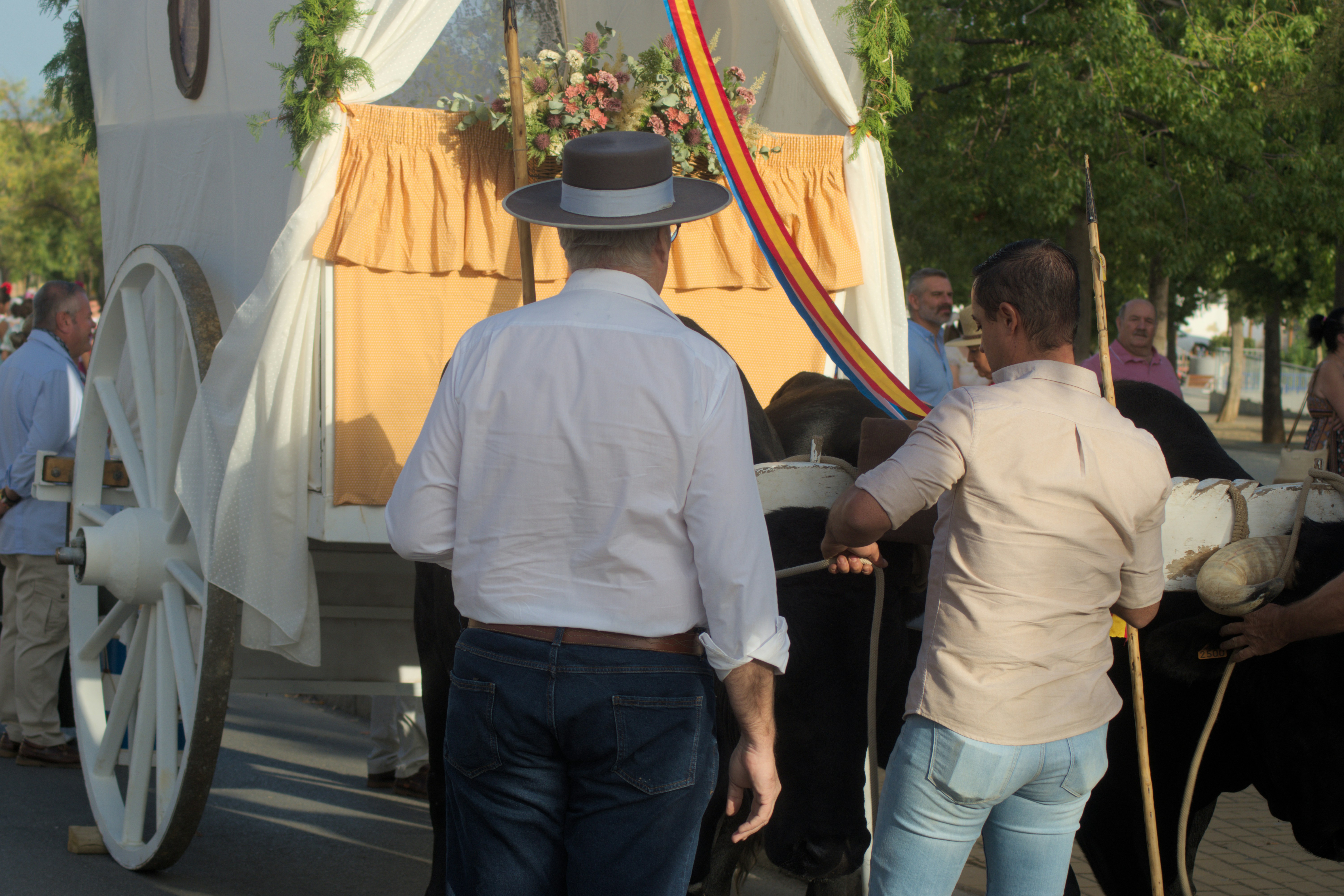 Carriage Crew: The Back View at a Festive Parade