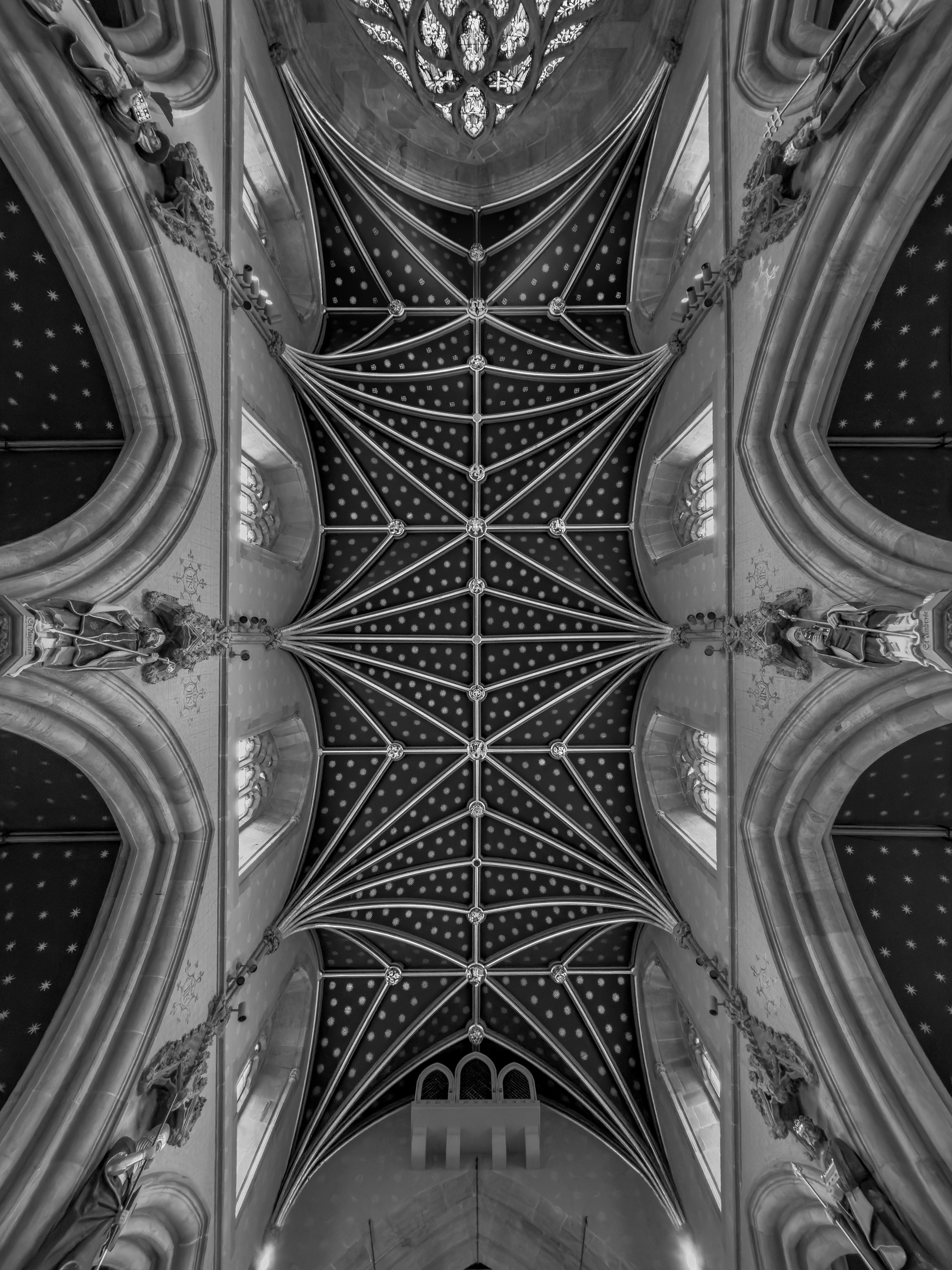 Interlaced Vaults: Gothic Ribbing Framing the Sky of Stone