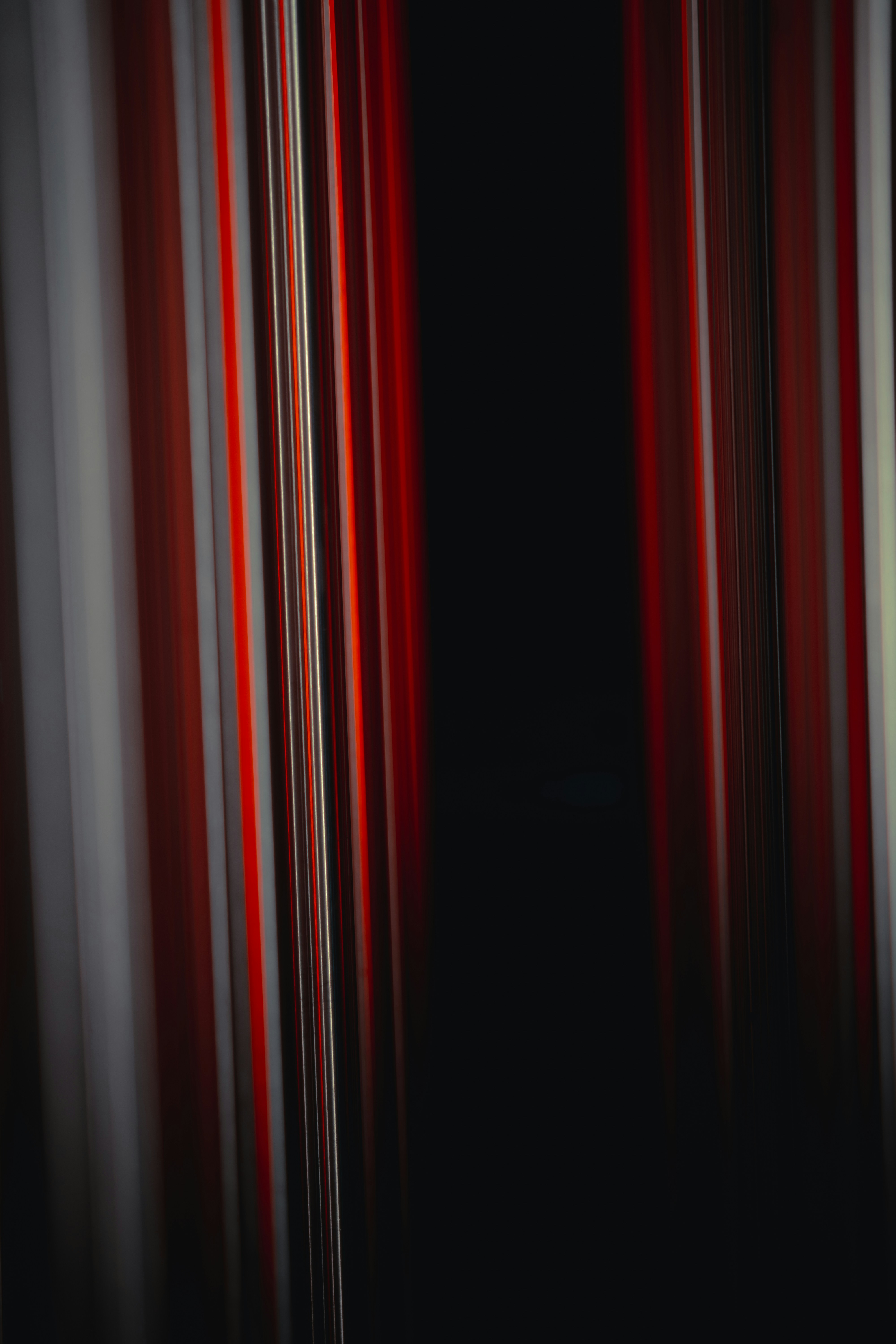 Red-veined Corridor: Neon Stripes in a Narrow Shadow