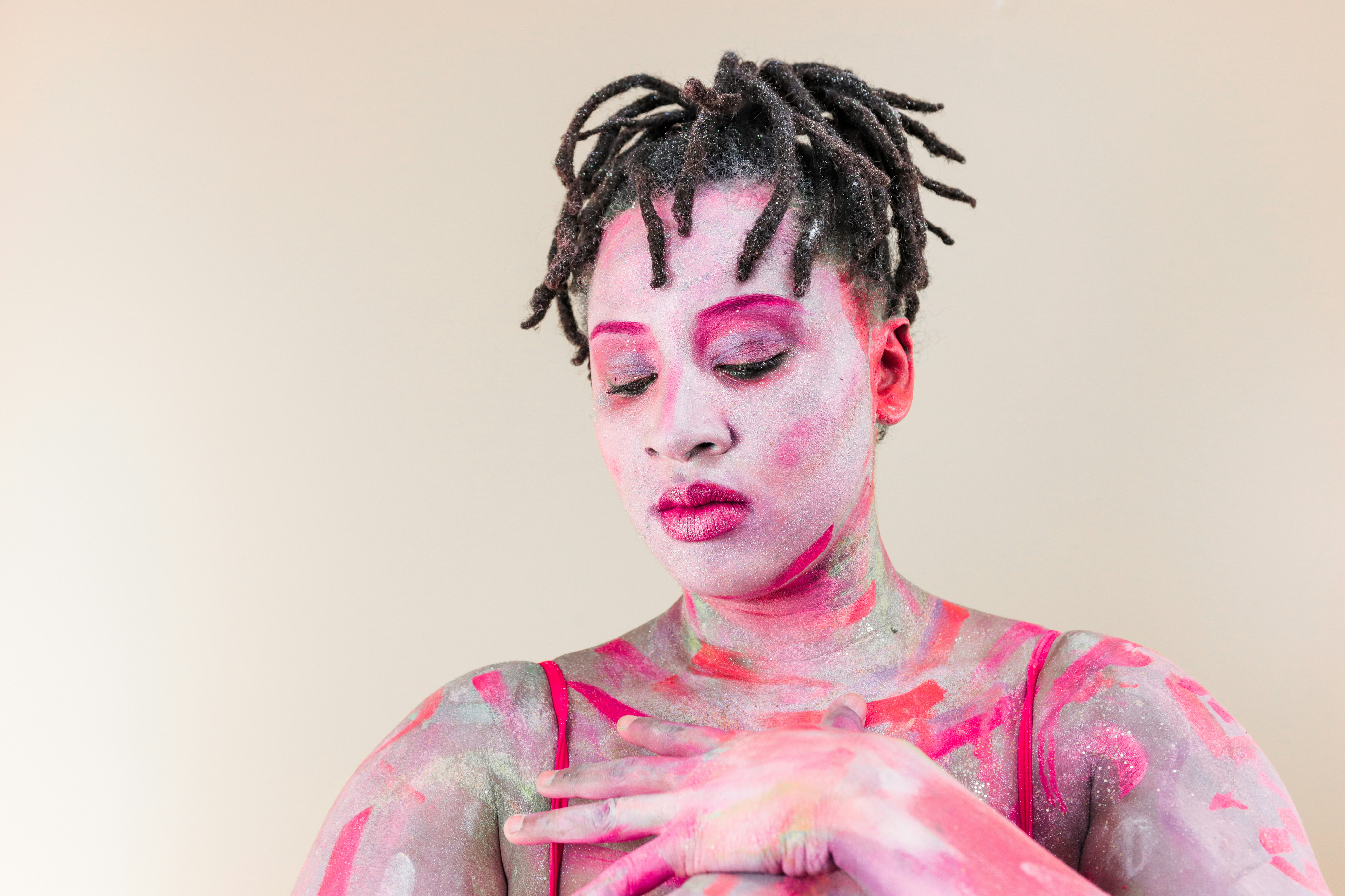 Chromatic Quiet: Painted Portrait in Soft Light