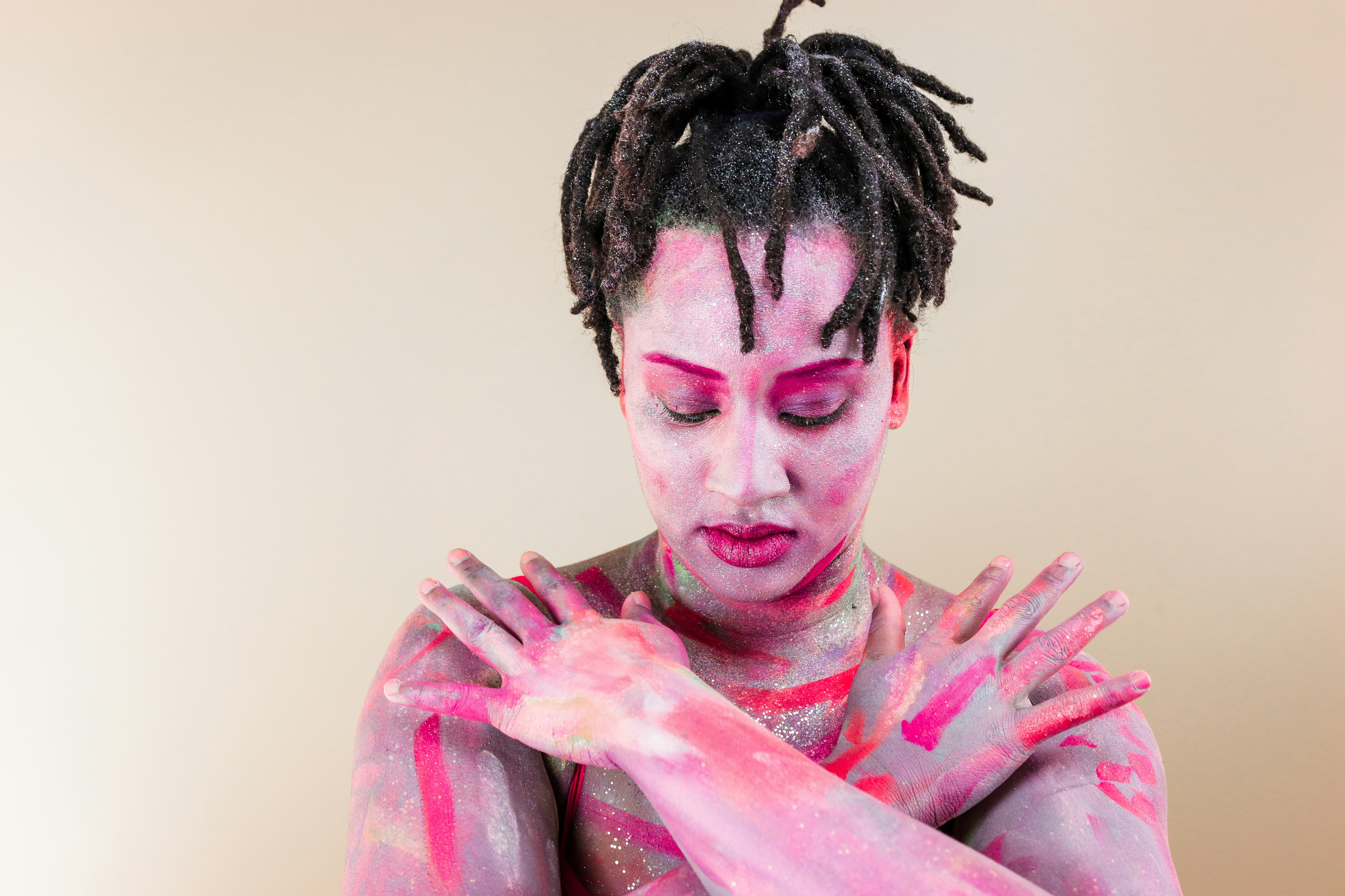 Painted Reverie: A Portrait of Color and Quiet Intensity