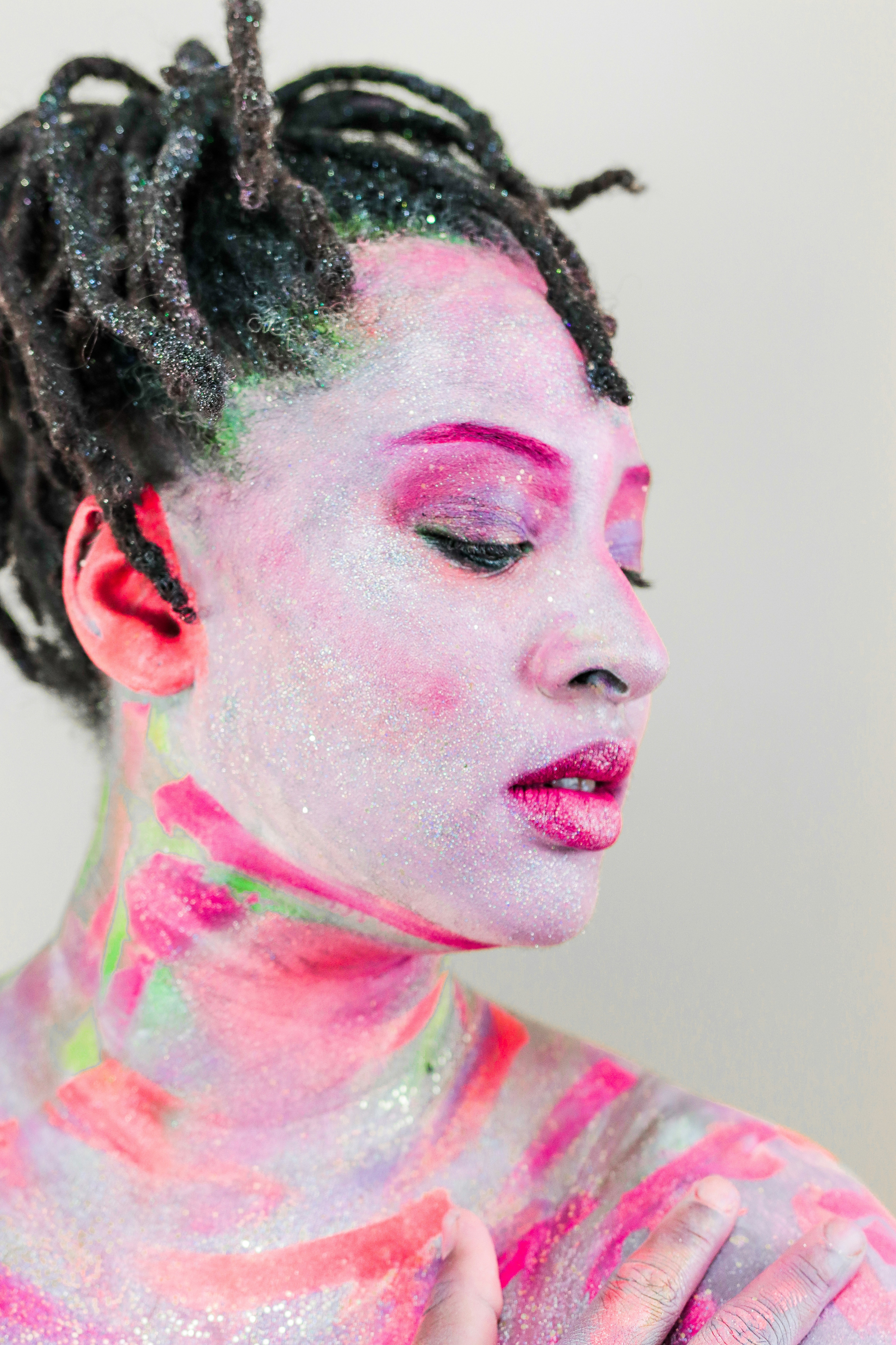 Neon Portrait in Powdered Snowlight