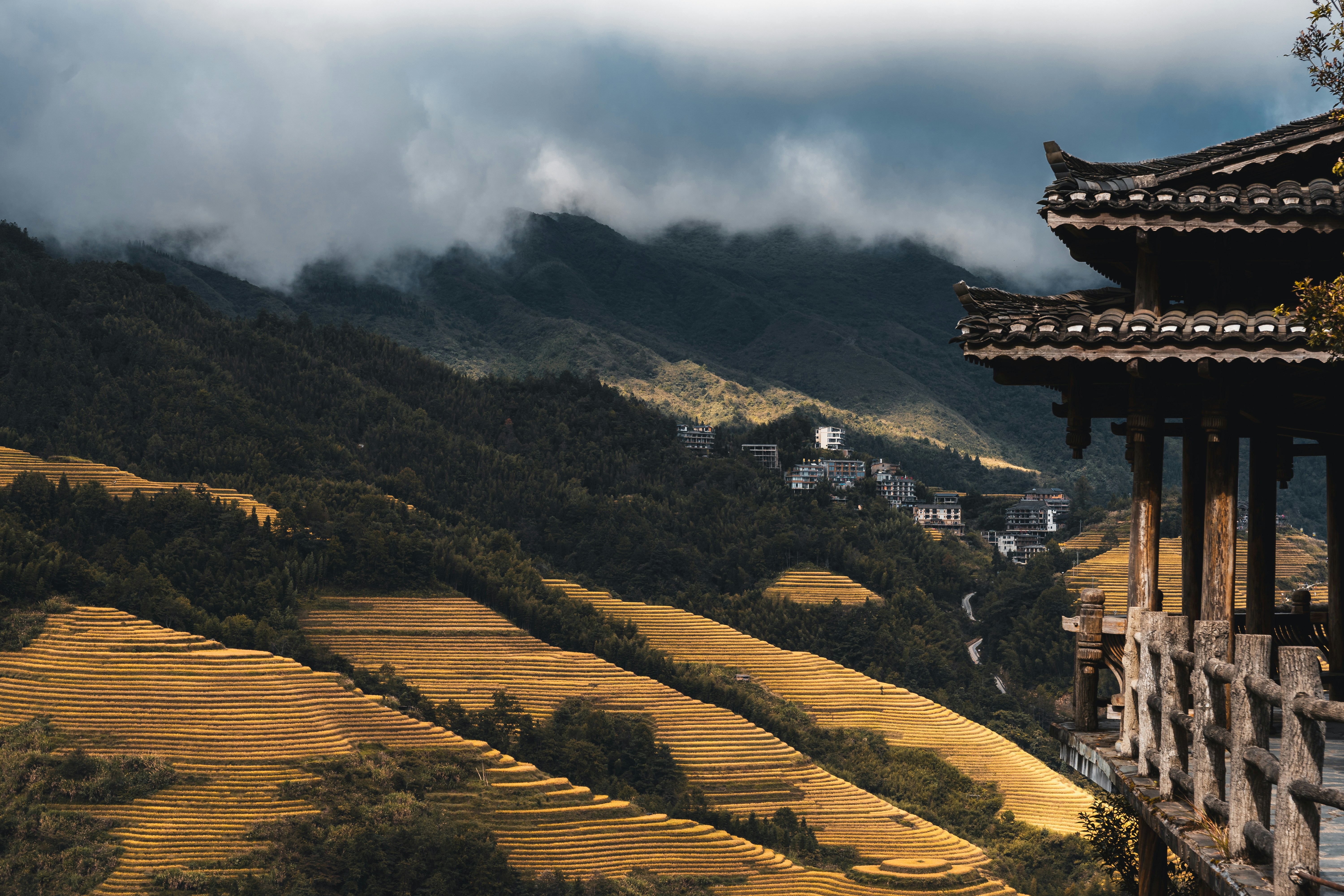 Terraced Valleys Meet a Traditional Balcony