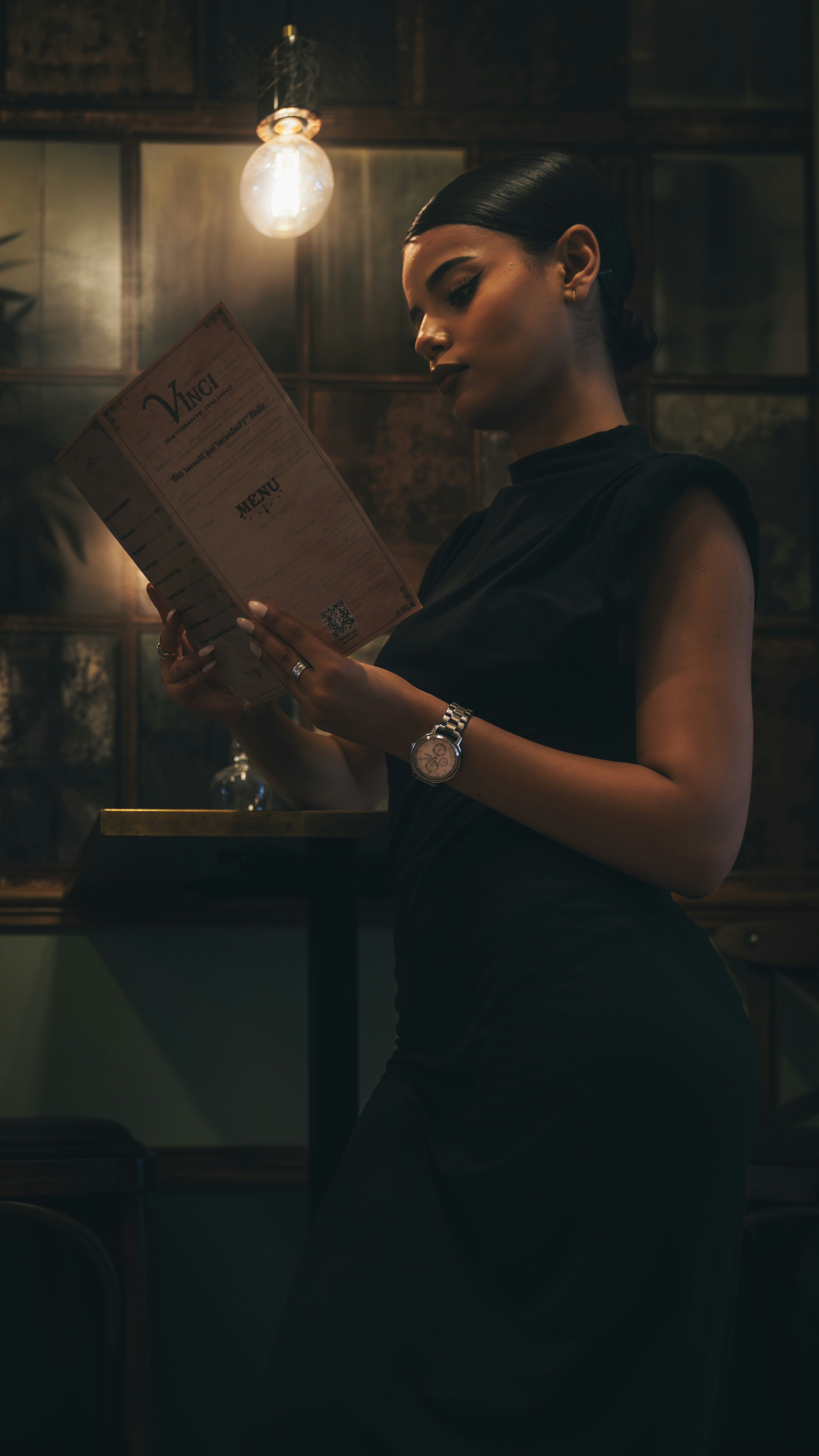 Midnight Menu: A Silent Moment with Focused Glamour