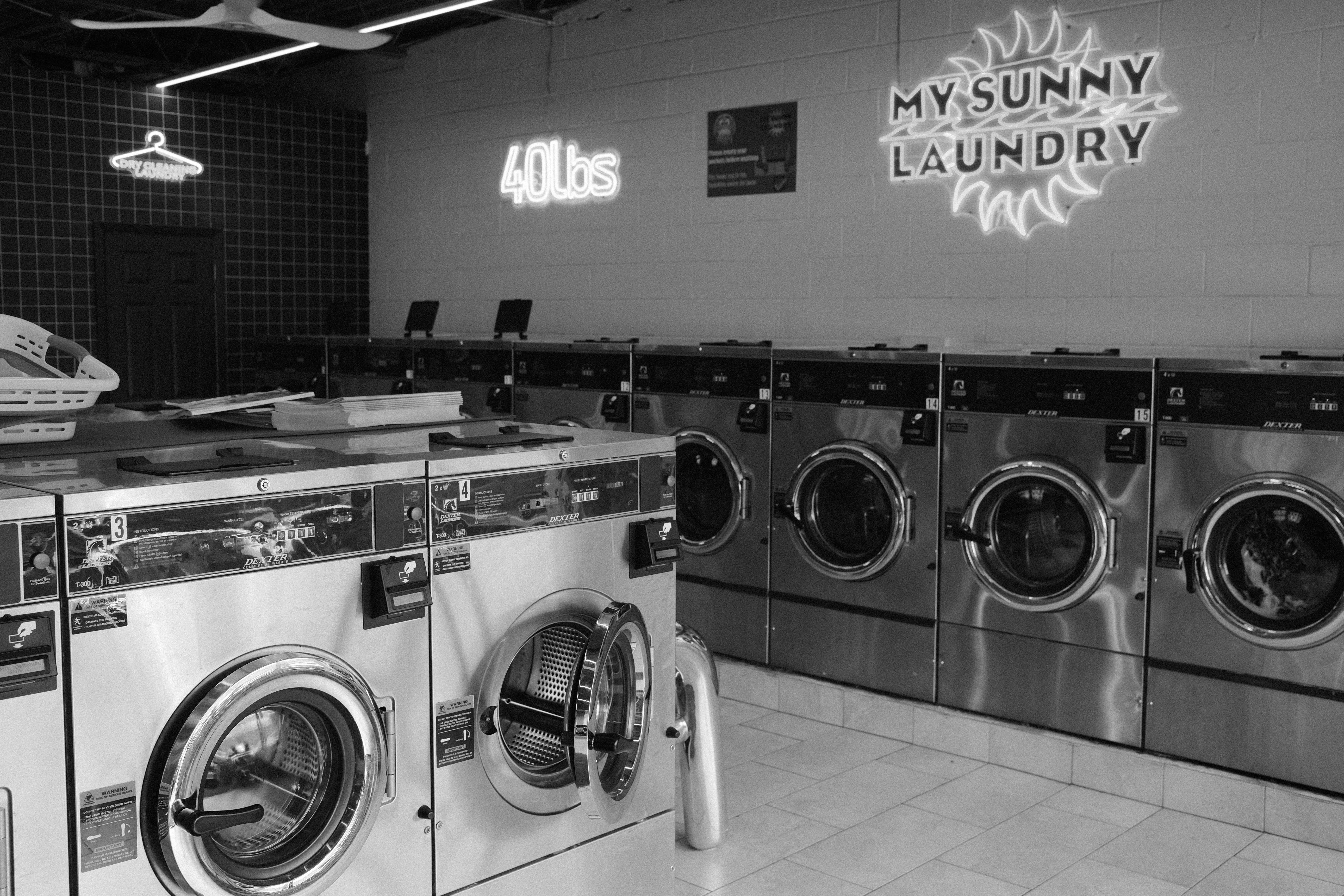 Neon Echoes in a Quiet Laundromat