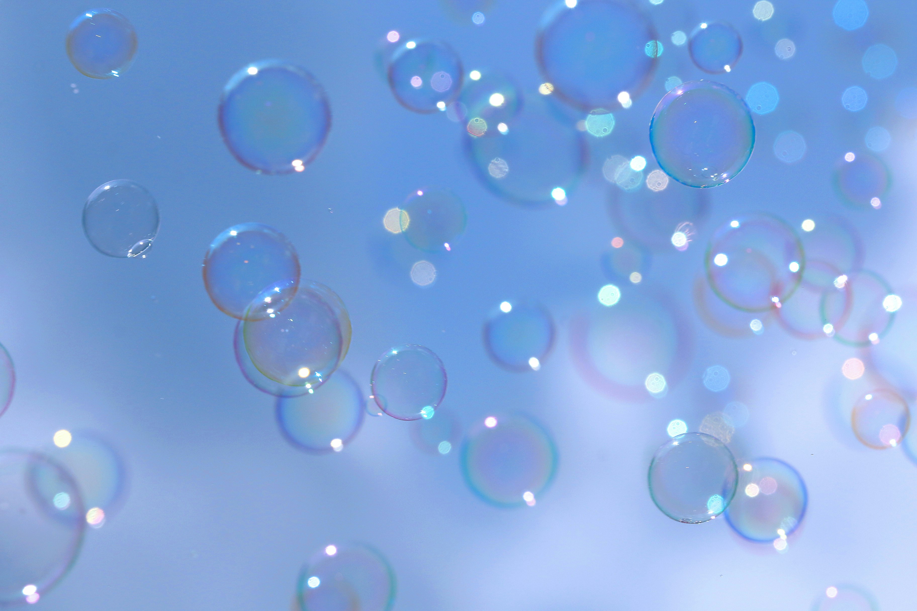 Floating Orbs in a Sky of Blue