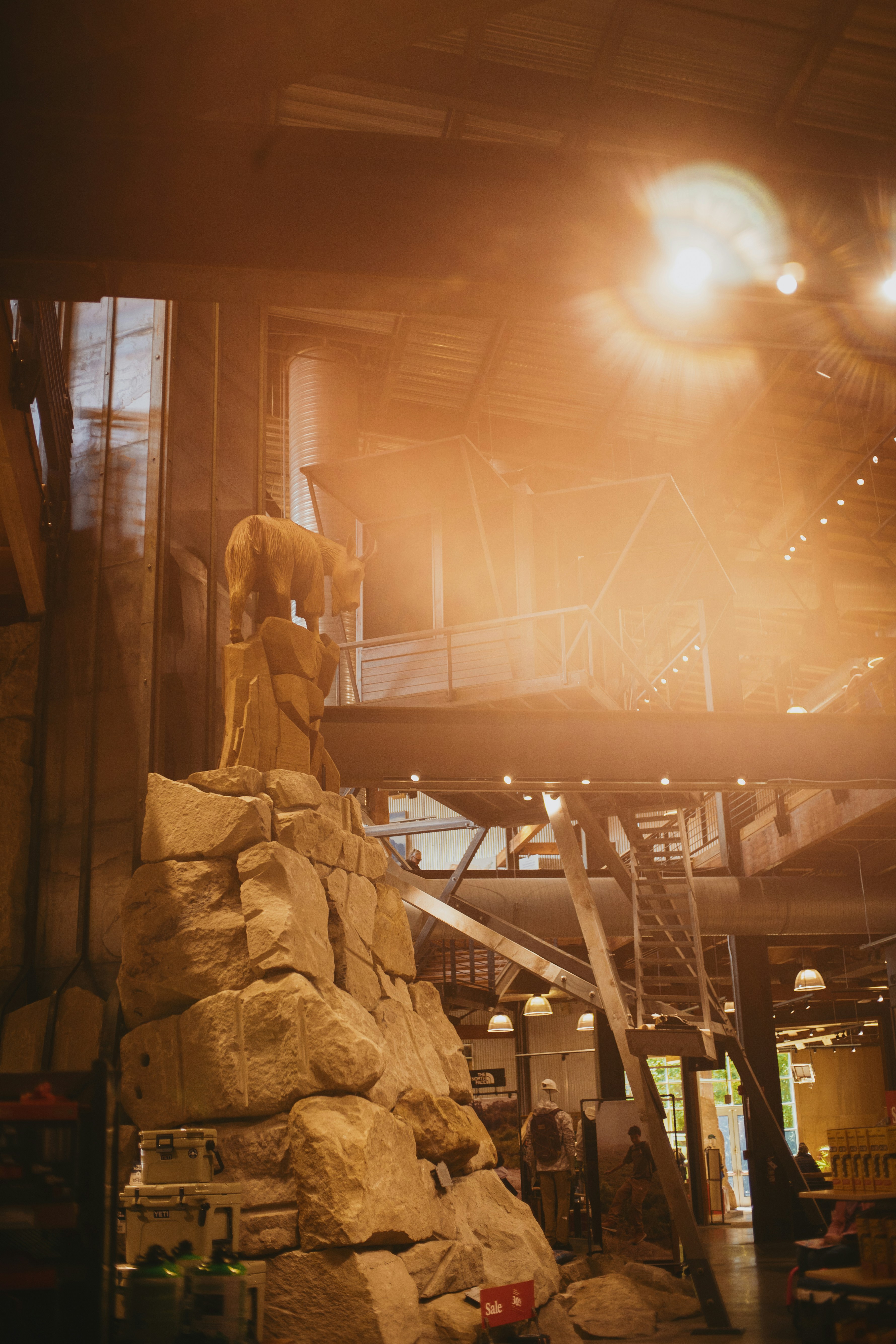 Stone Lion at Sundown: An Industrial Hall Transformed