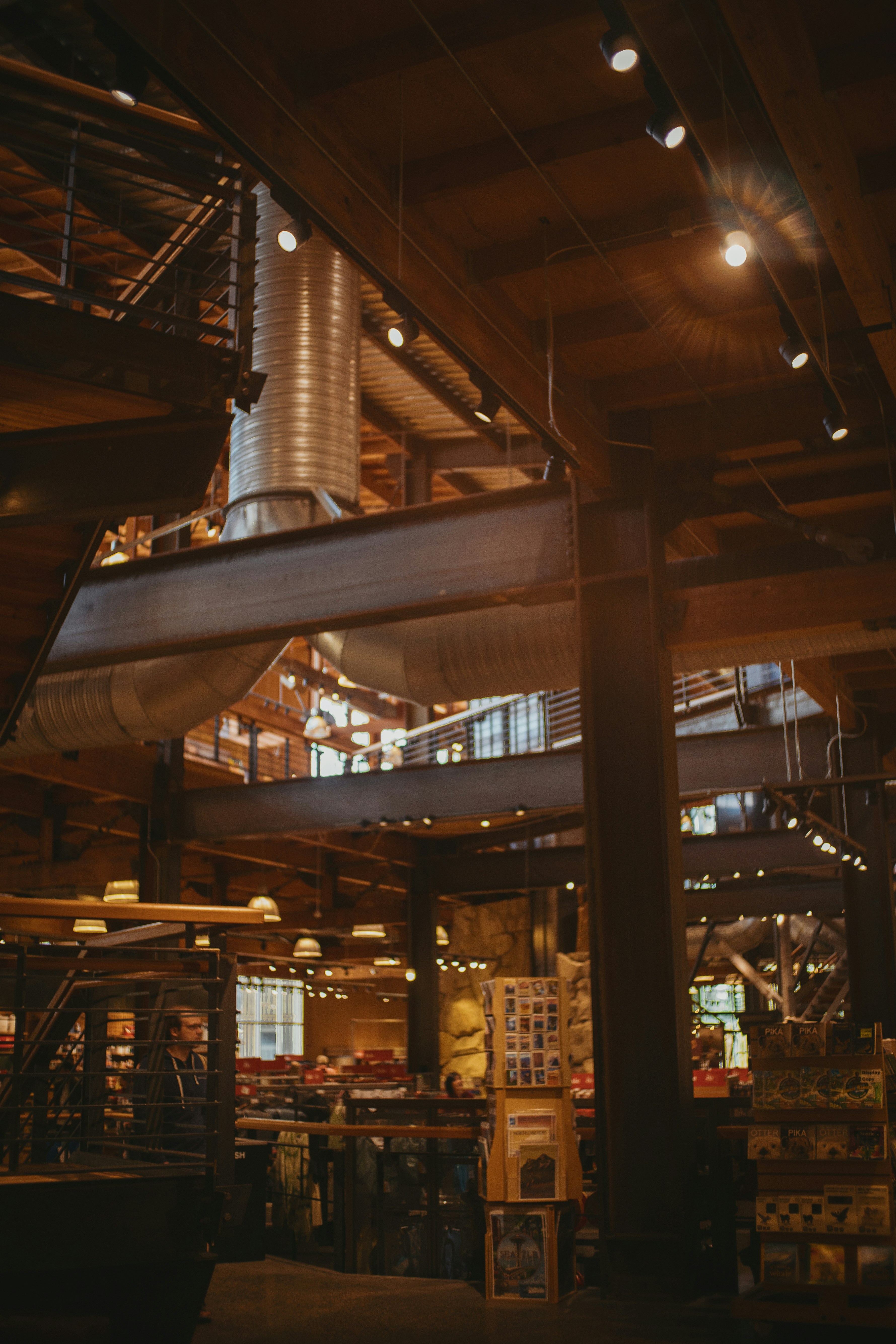 Industrial Glow: A Warm Interior of Steel, Light, and Circuits
