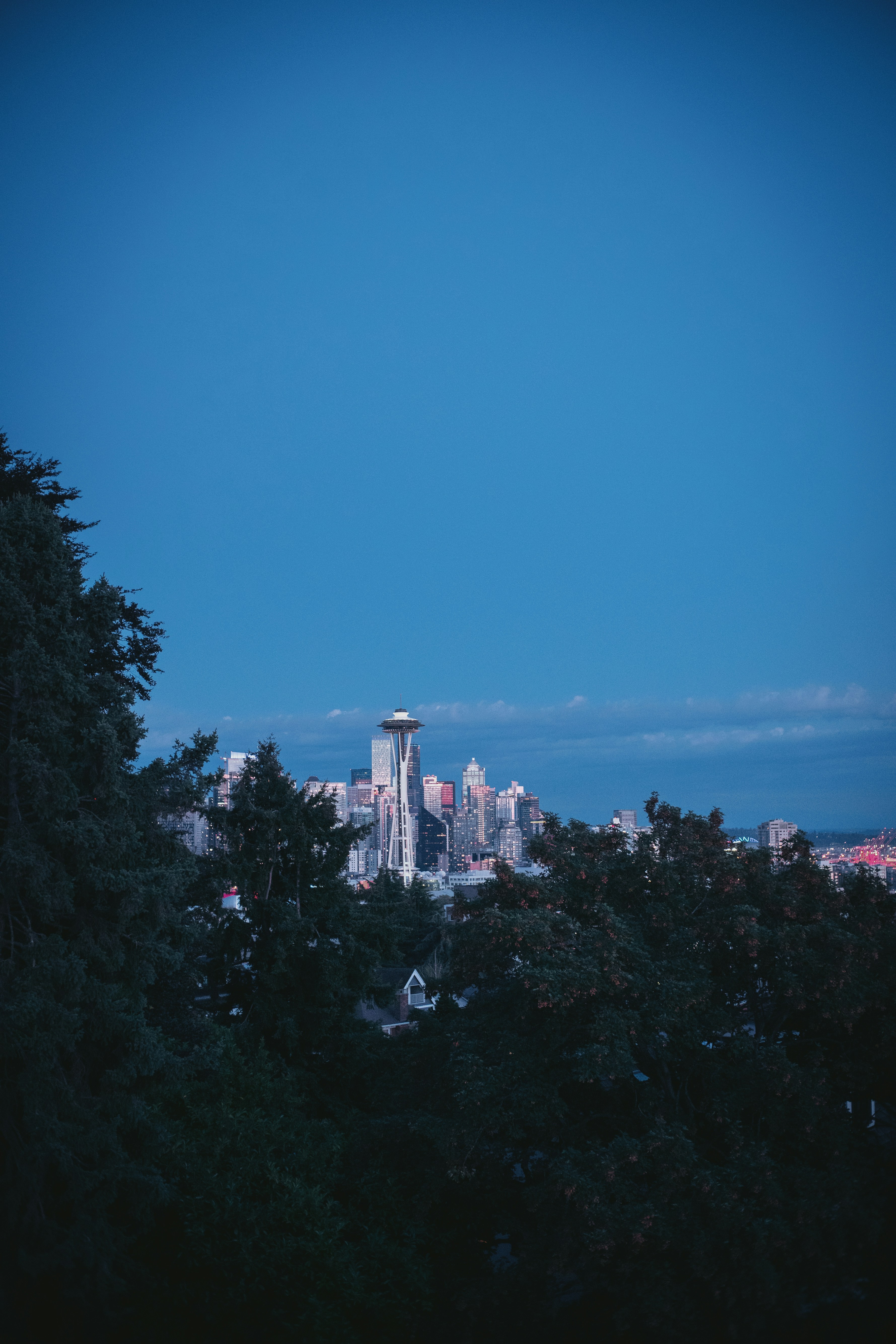 City Silhouette Rising Beyond the Ridge
