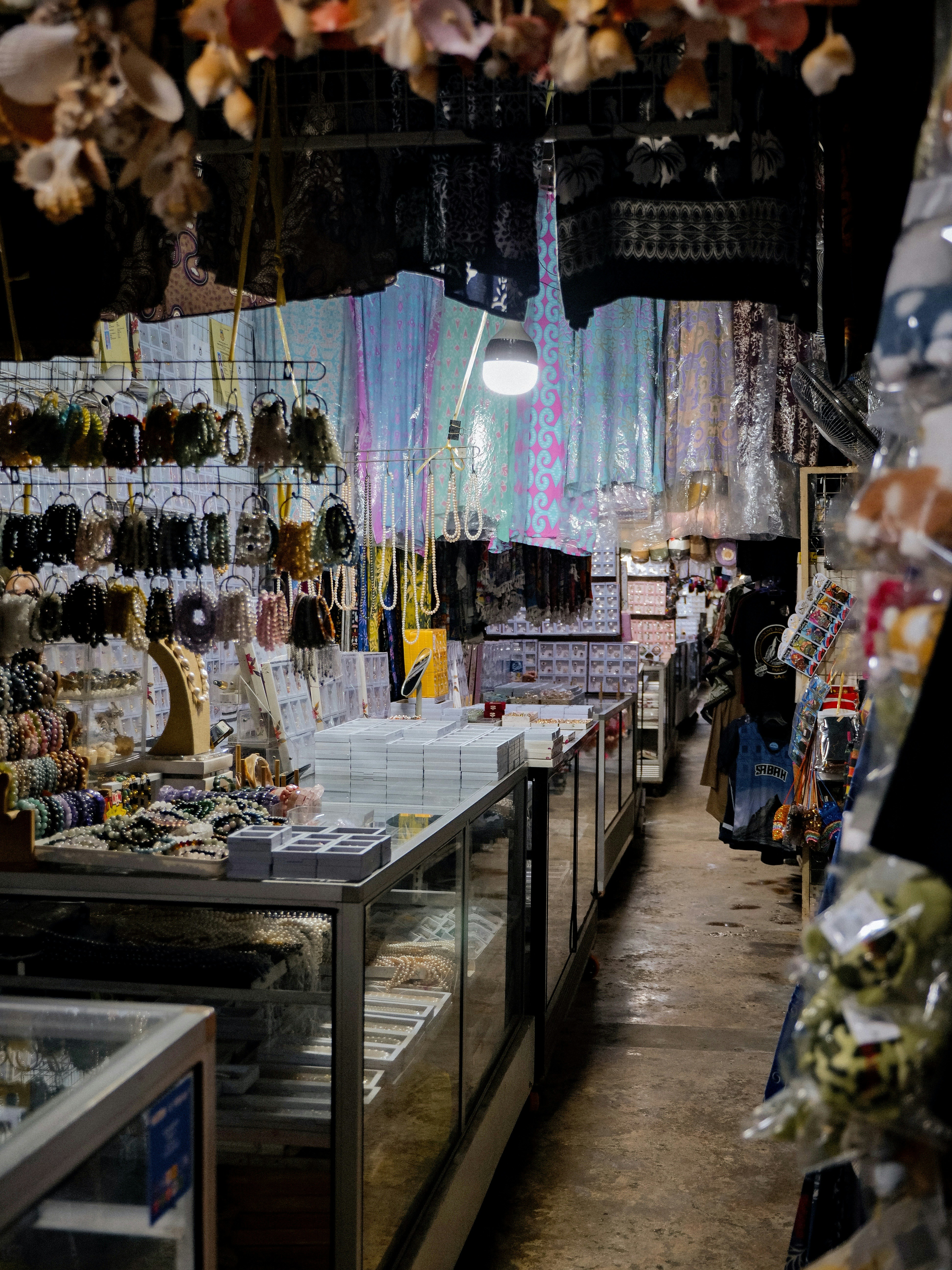 Bustling Trinket Bazaar: A Corridor of Color and Craft