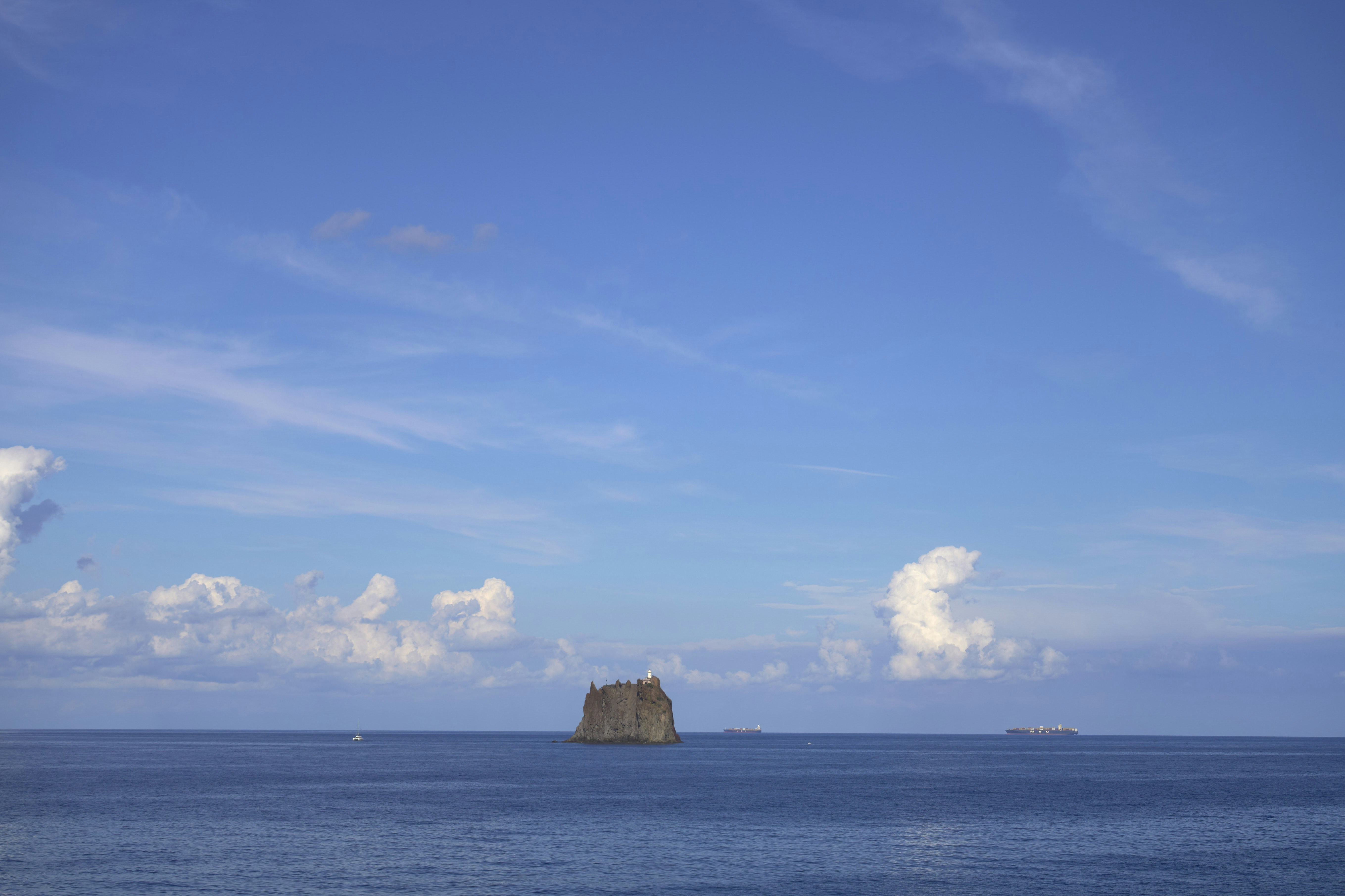 Isolated Sea Stack in a Quiet Horizon