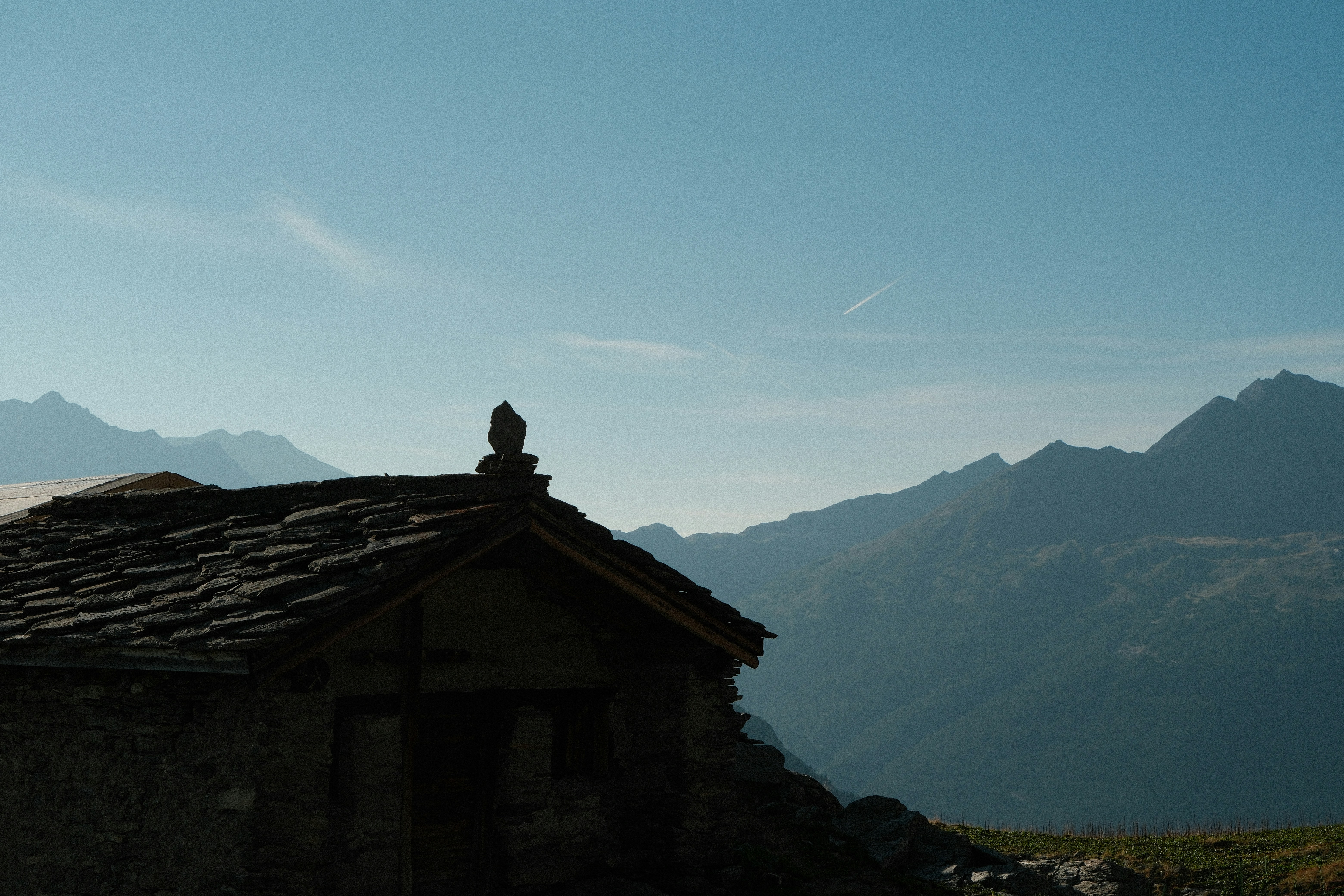 Stone Cabin at the Panoramic Alpine Edge