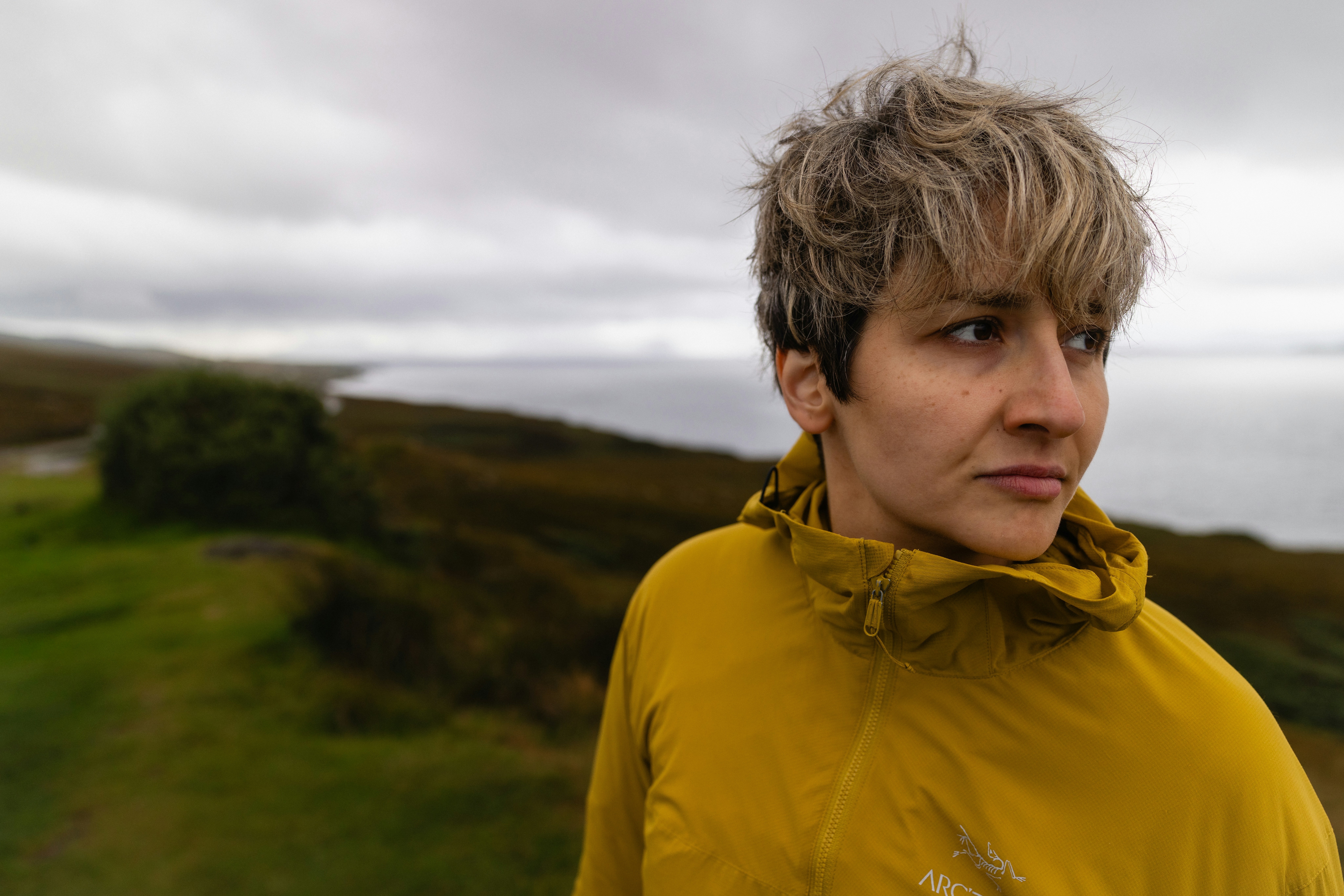 Wind-Kissed Portrait on a Rugged Heath