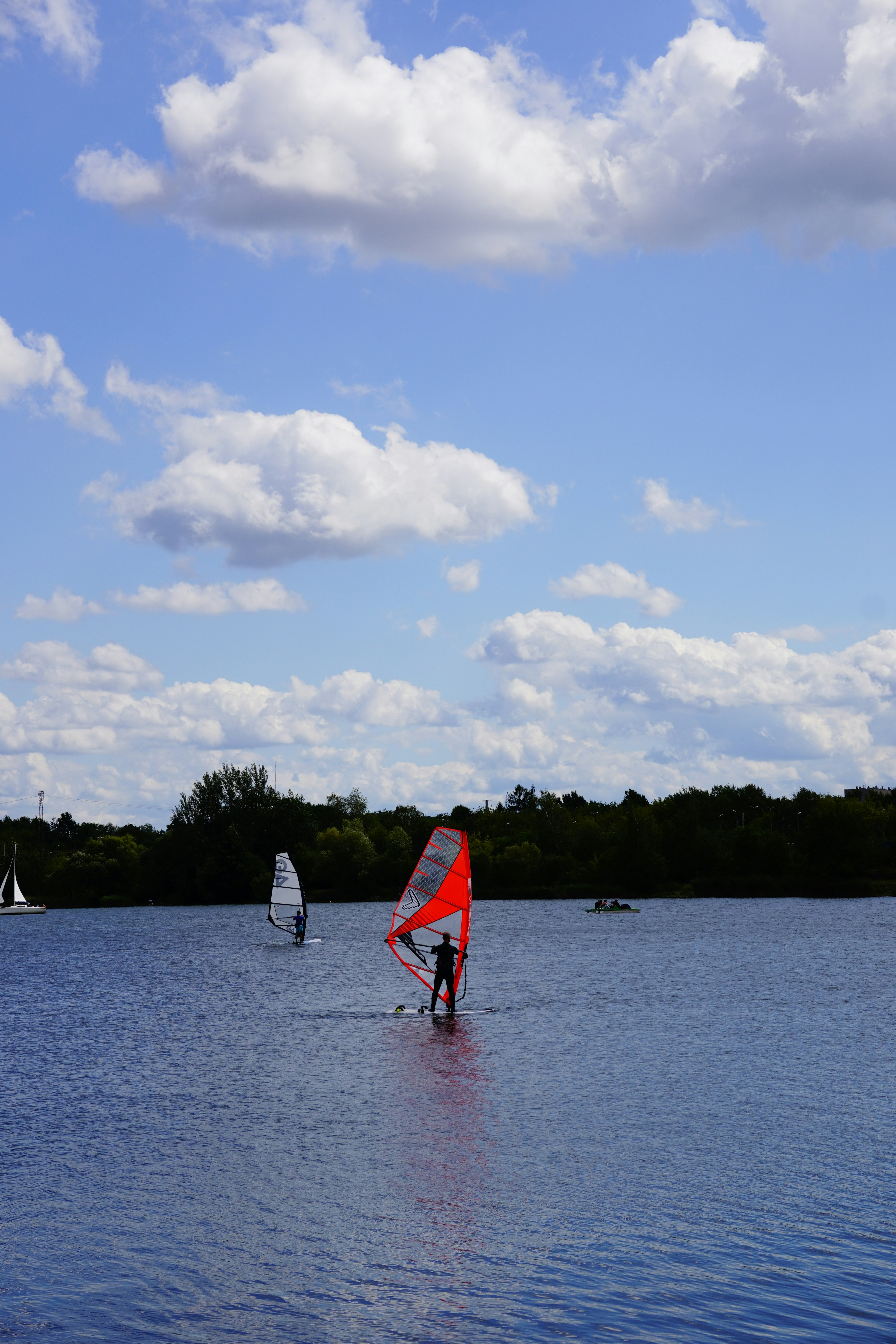 Red Sail Spotlight: Windswept Fans on a Quiet Lake