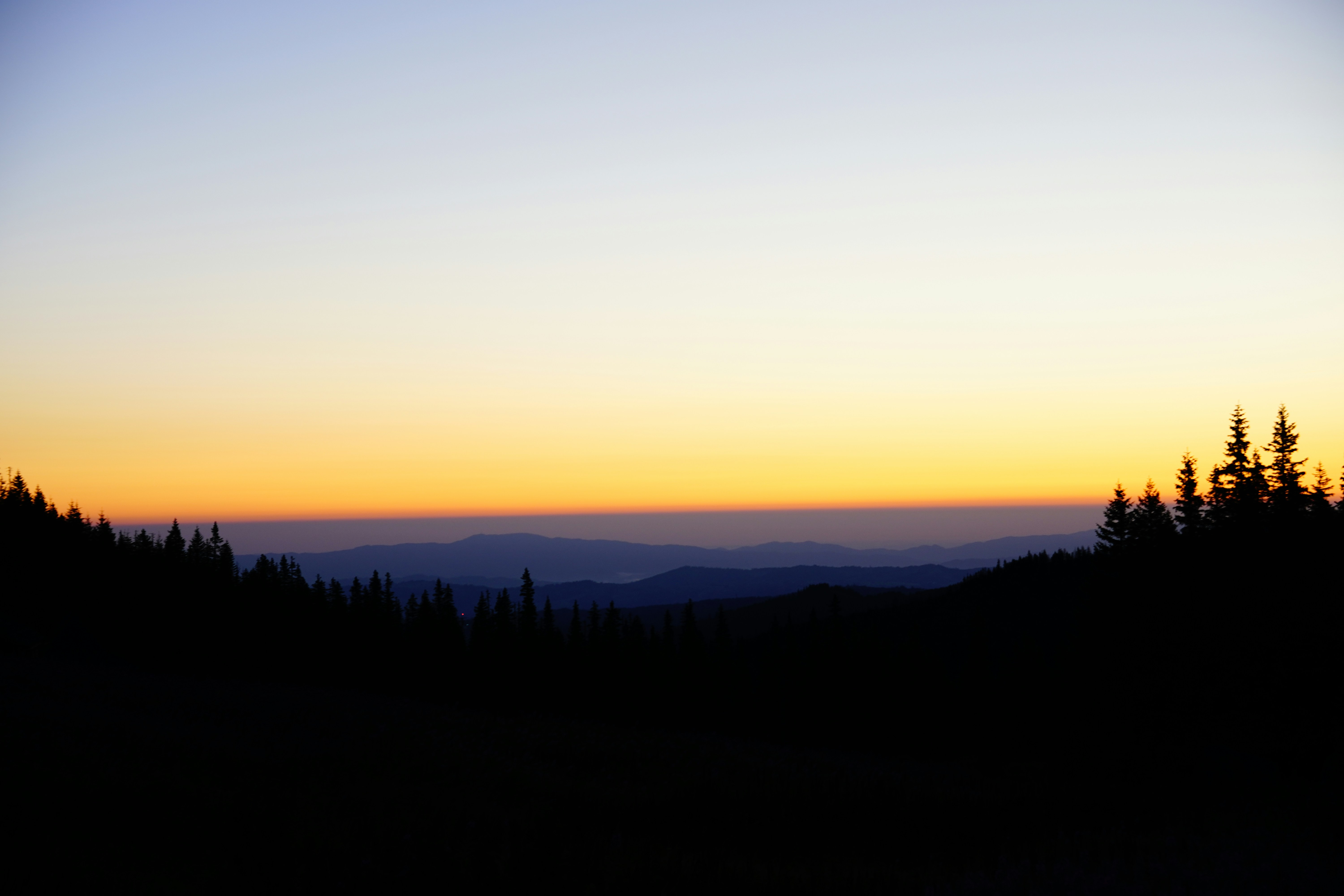 Silhouette of a Silent Horizon at Sunset