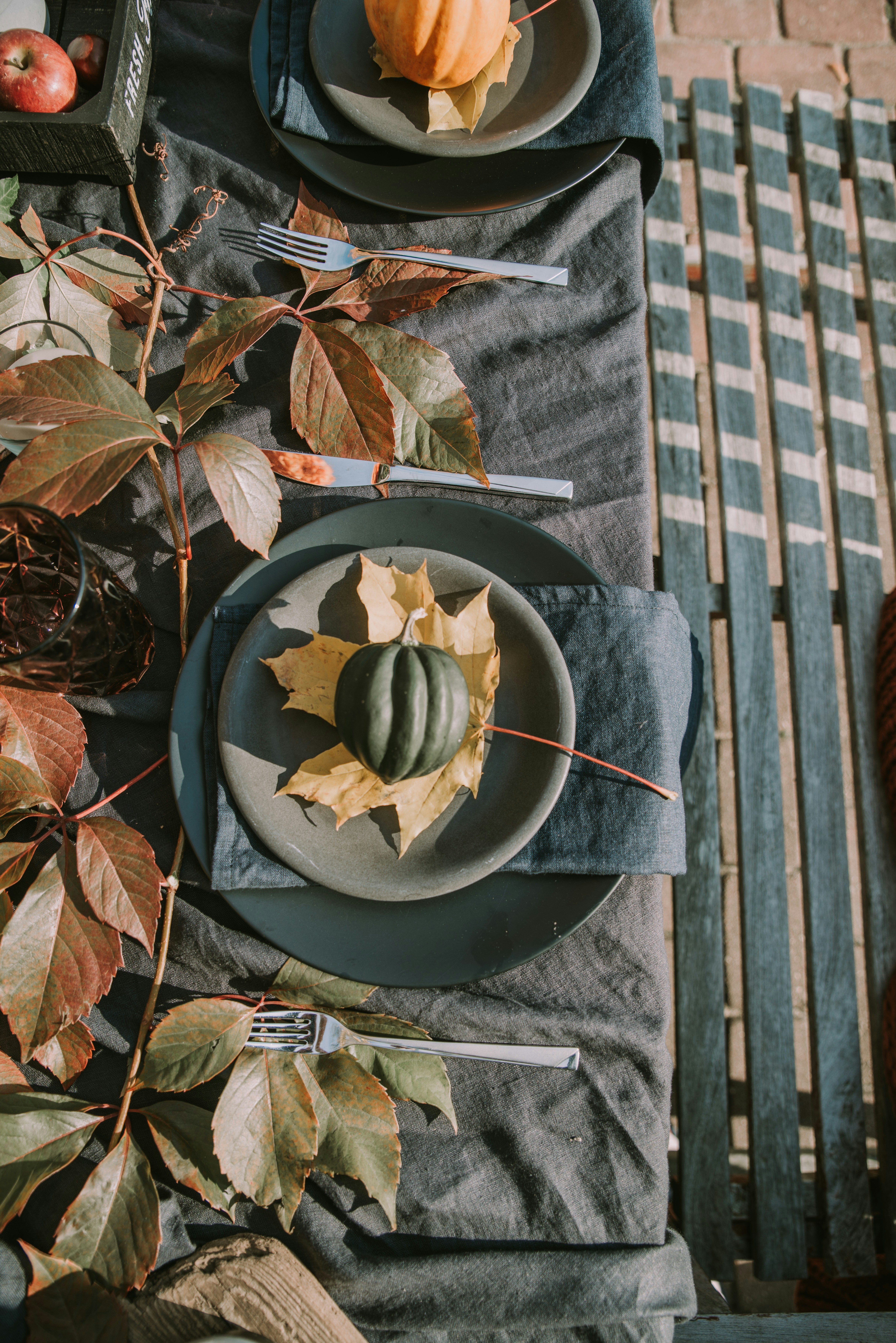 Autumn Table for Two: A Pumpkin-Centered Still-Life
