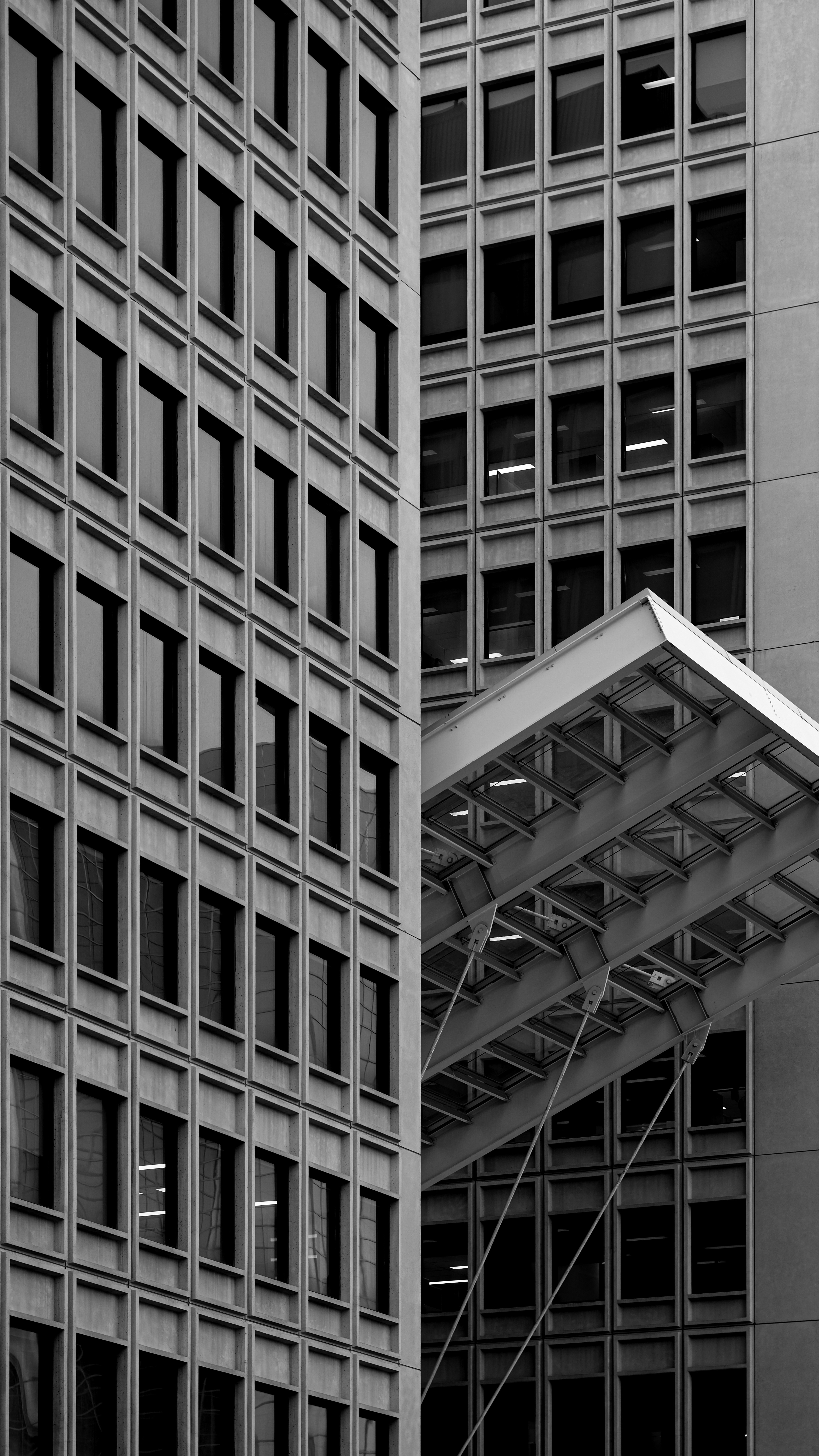 Intersecting Facades: A Study in Steel and Shadow