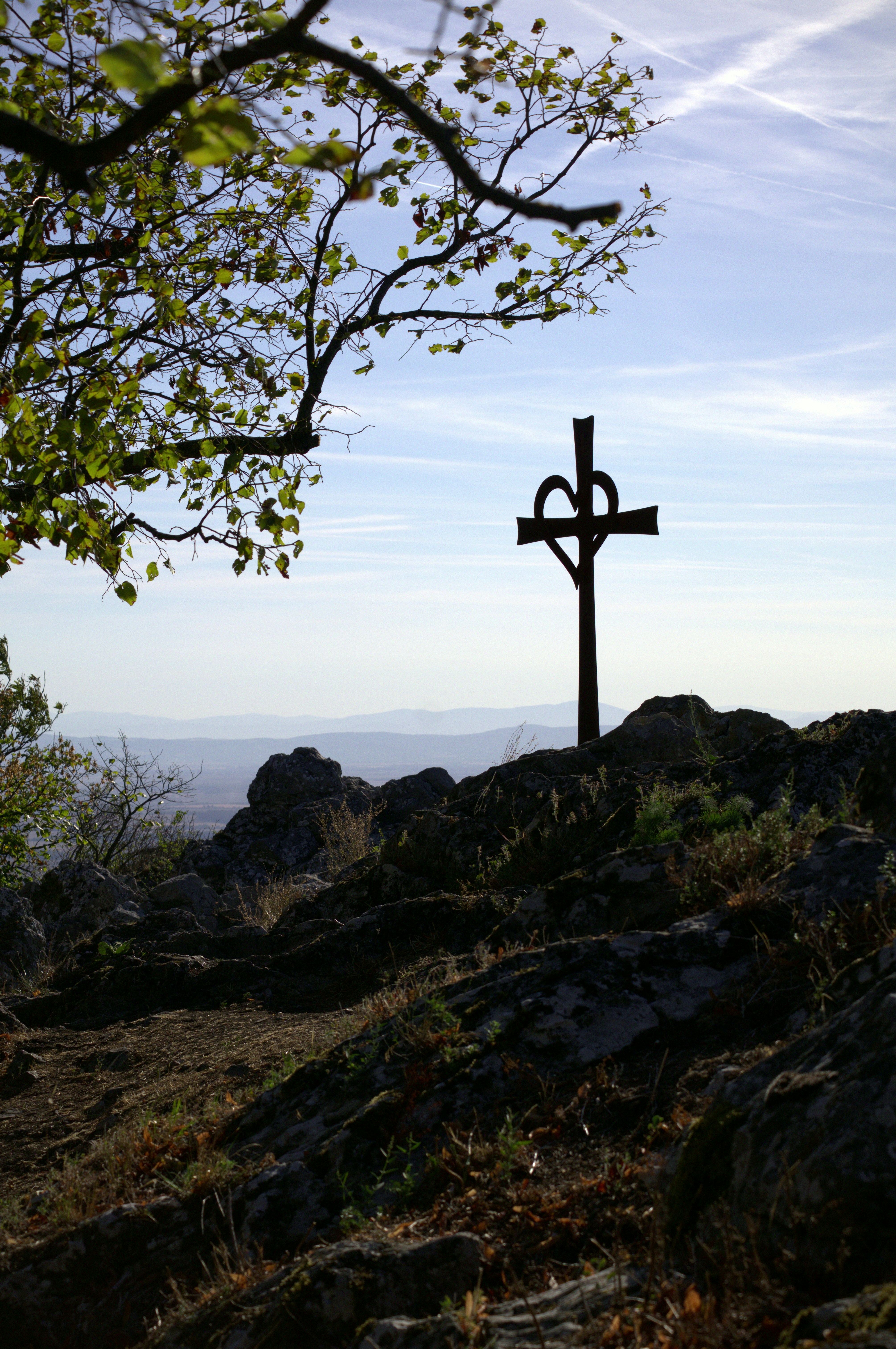 Silhouette at the Summit Cross