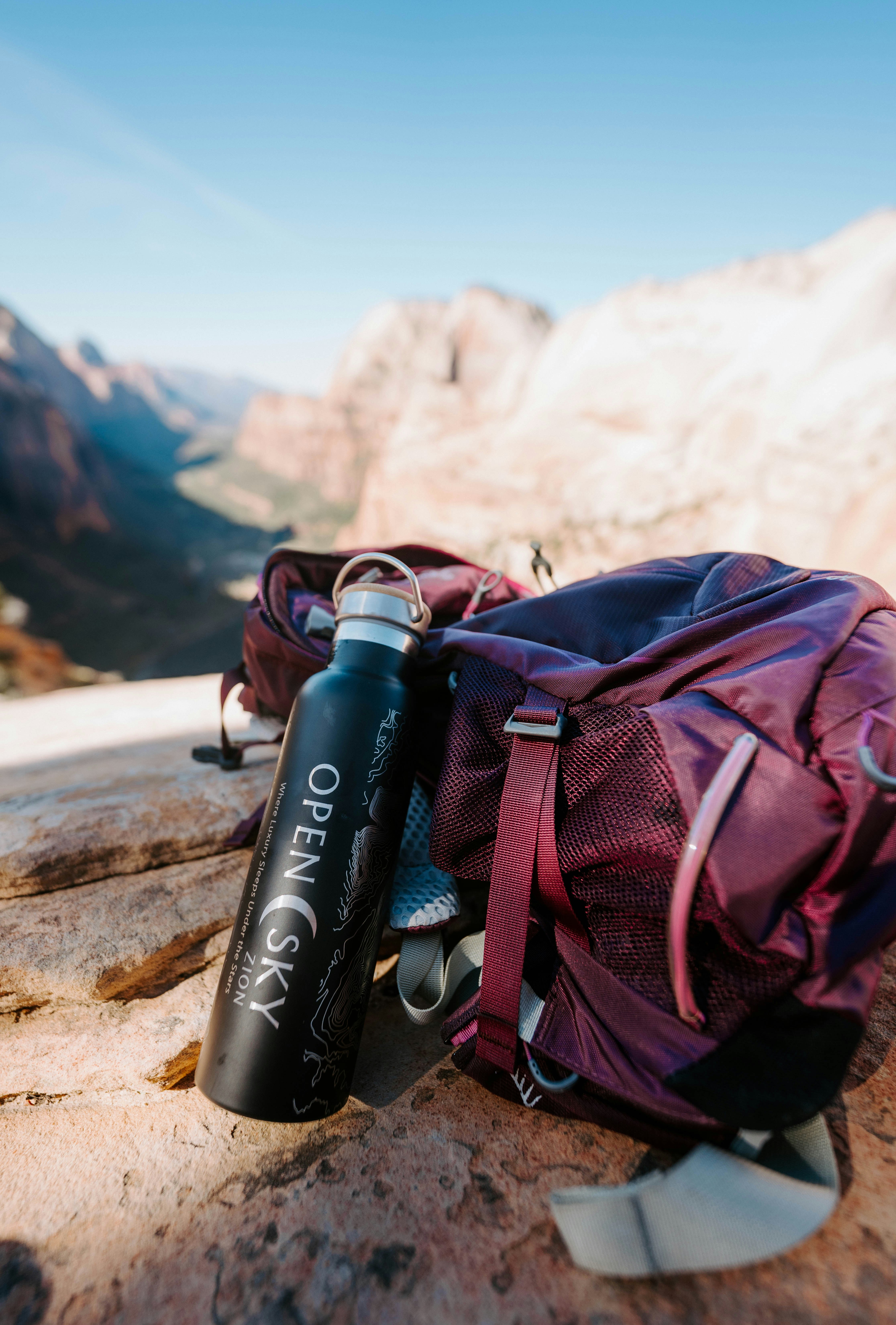 Open Sky, Packed Gear: Sunrise Climb with Open Sky Water Bottle