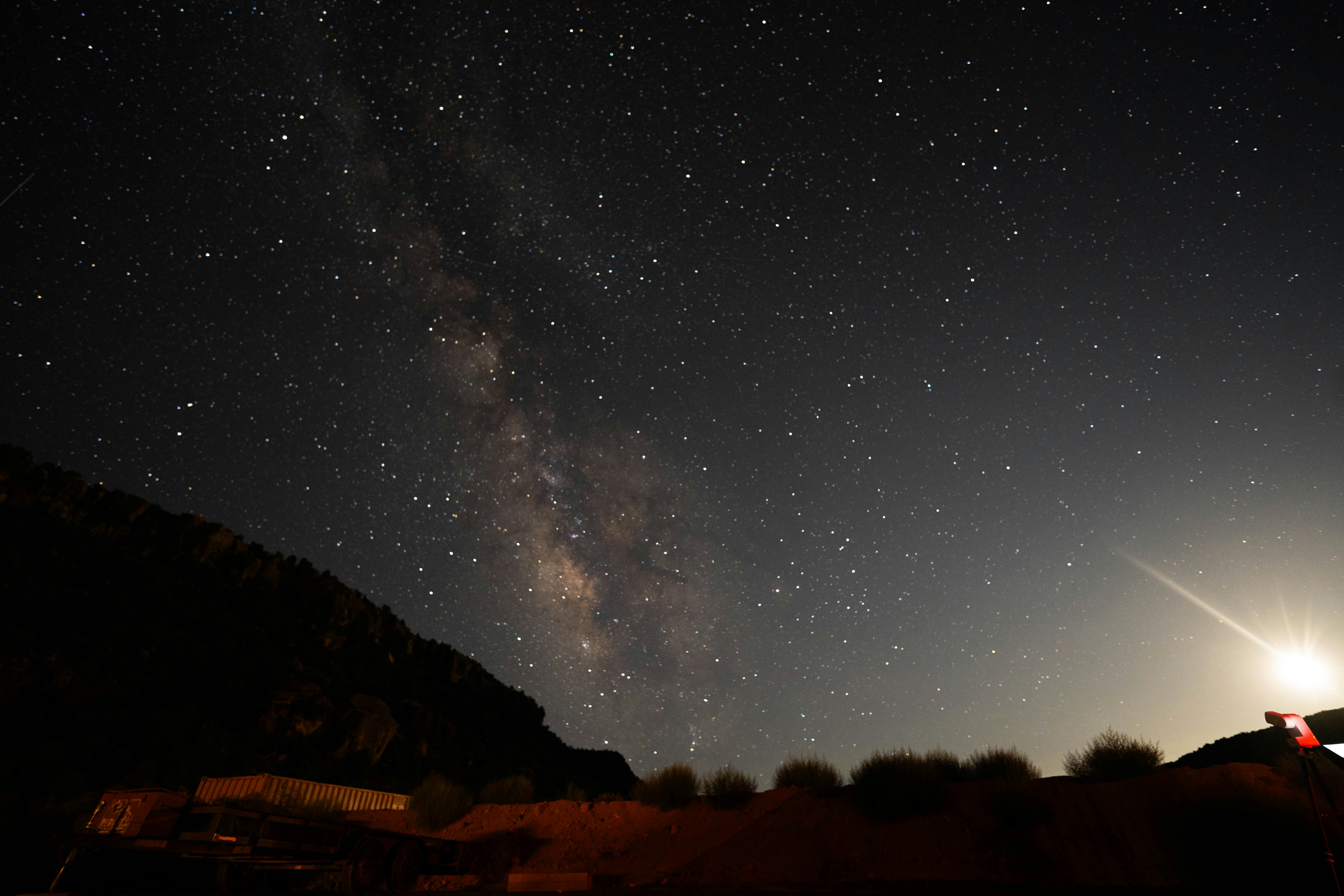 Milky Way Arc Over Quiet Dunes: A Night Under the Stars