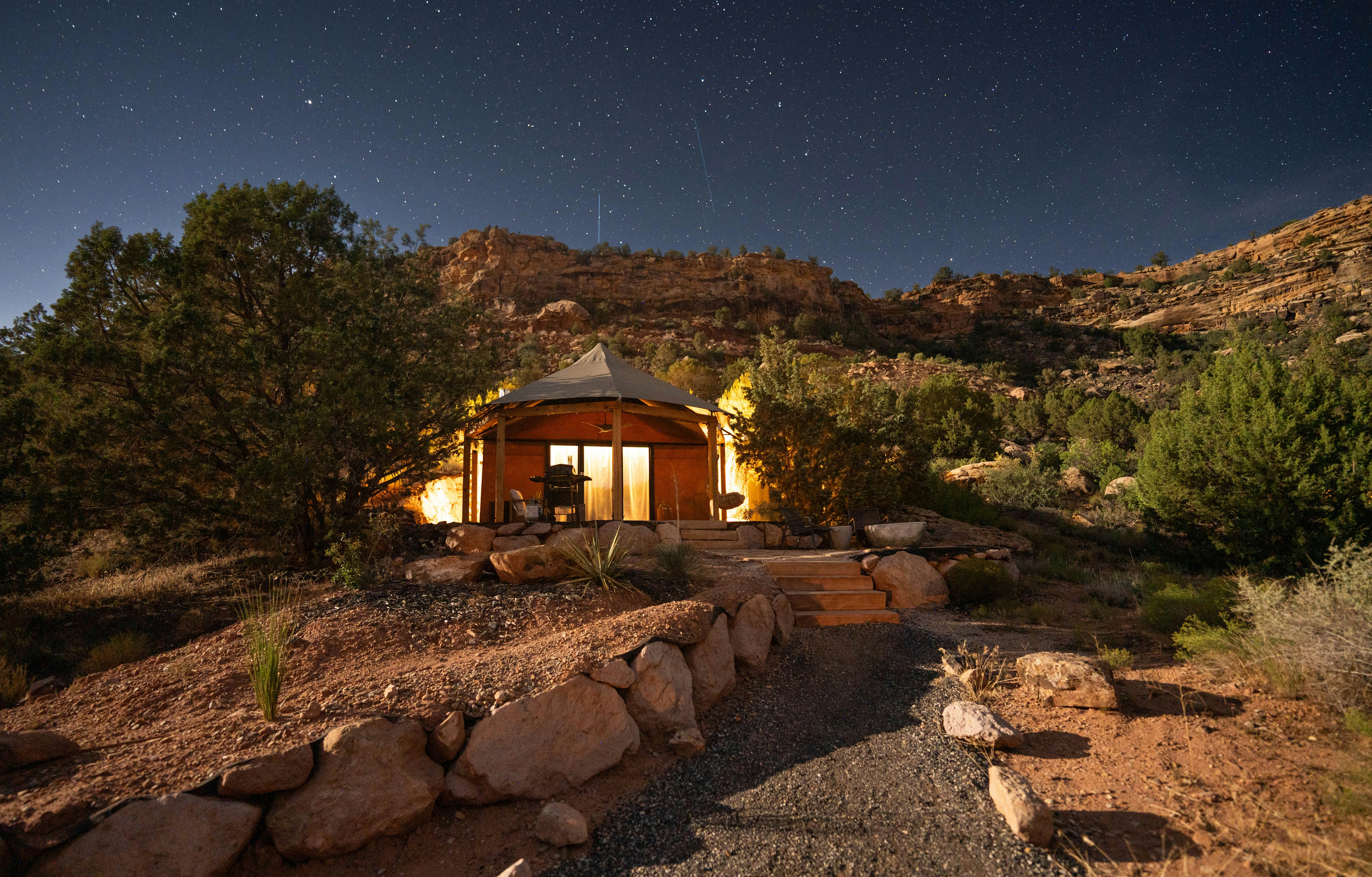 Starry Night at a Desert Lodge