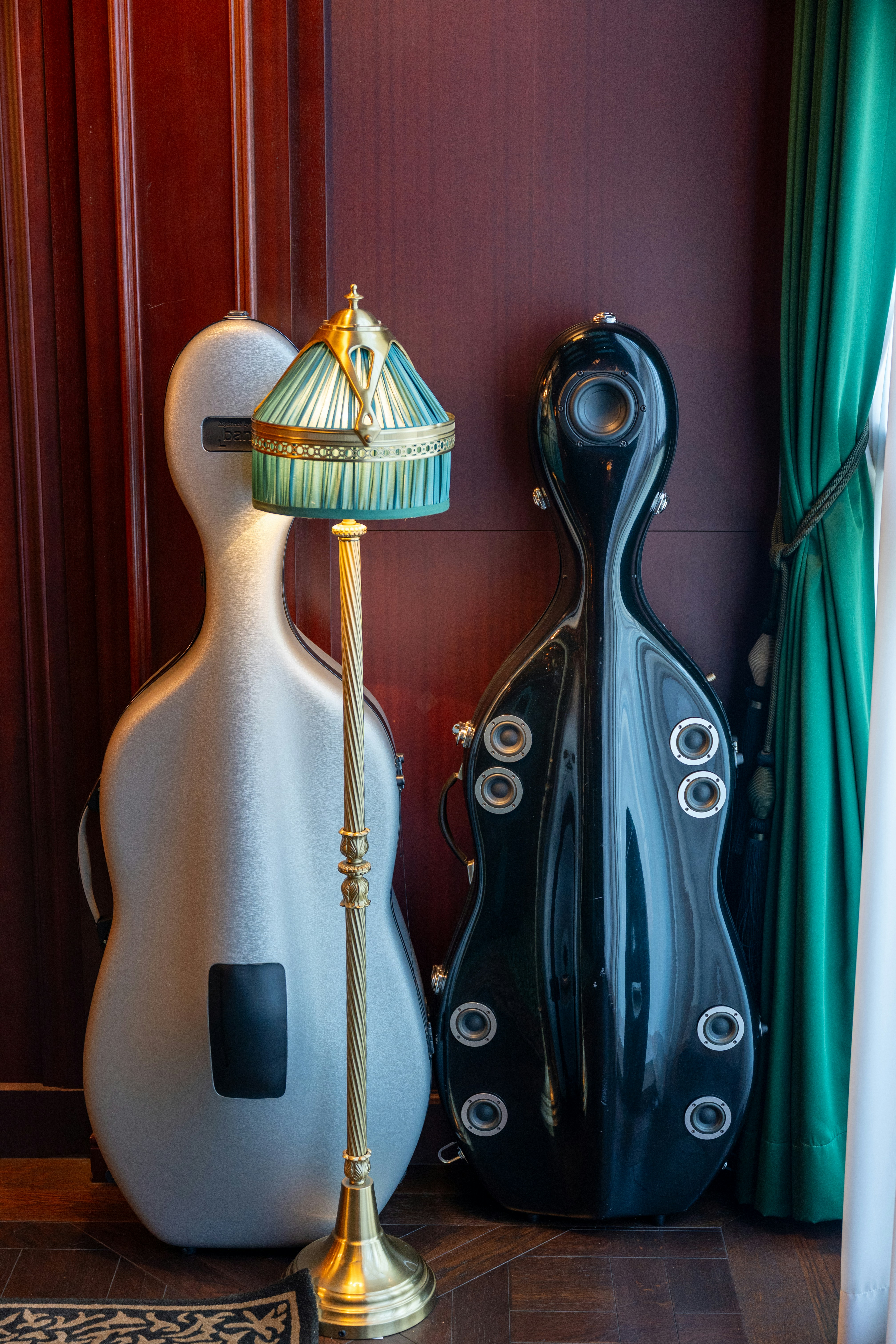 Silent Strings: A Pair of Guitars Guarding the Corner