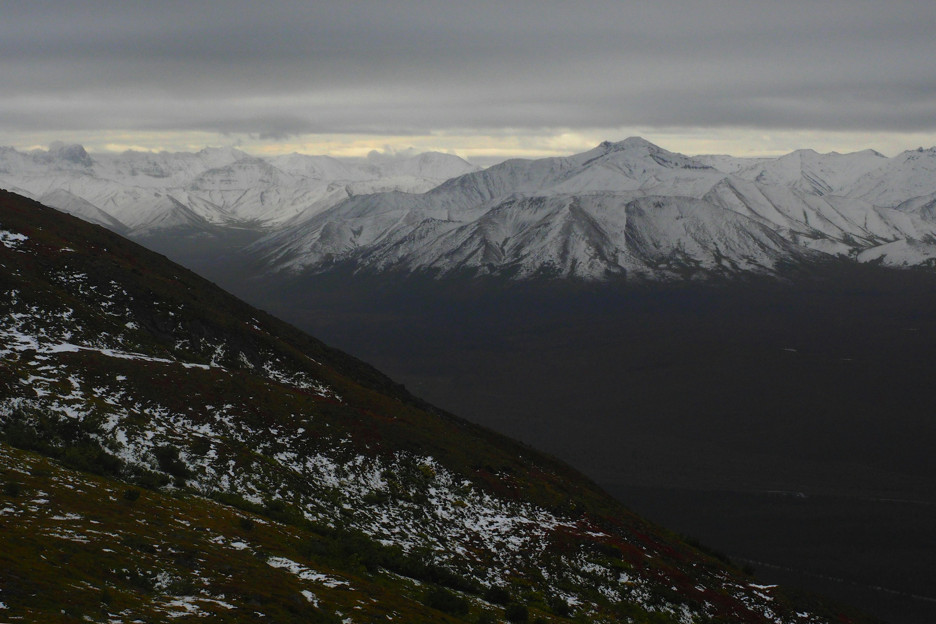 Snowbound Ridge under a Low Horizon