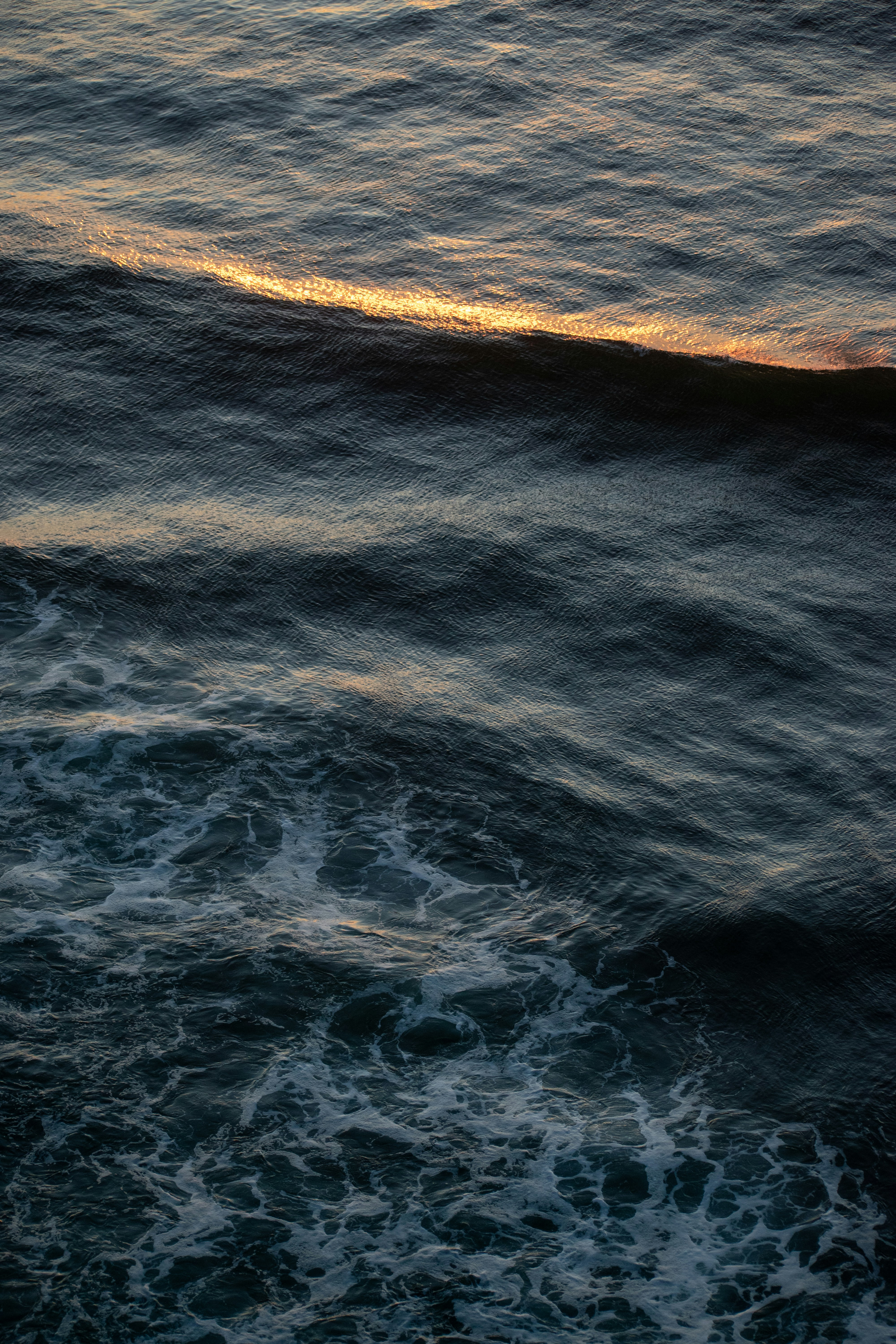 Golden Crest over Ocean Ripples