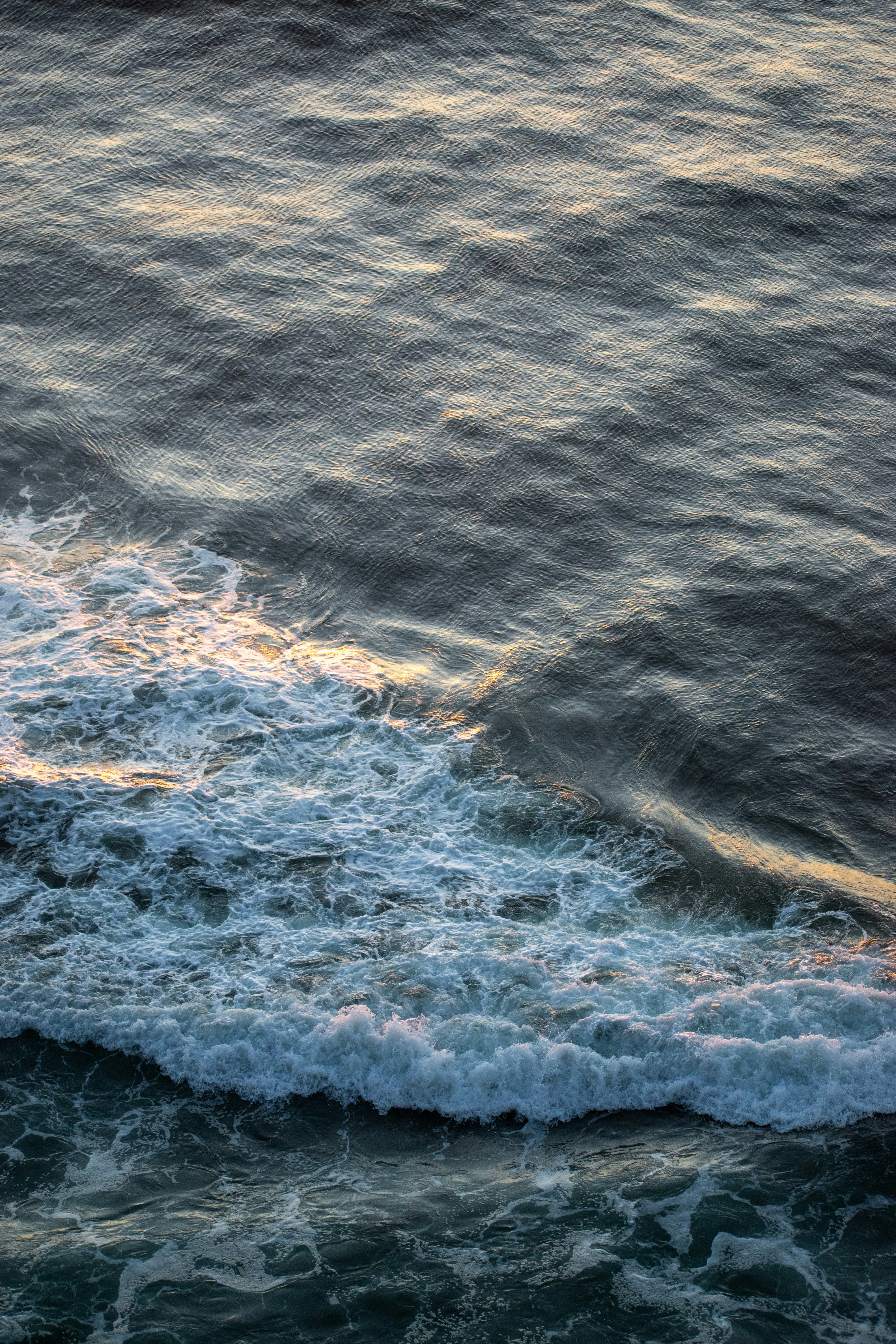 Sunlit Crest: A Quiet Moment on Blue-Wold Waves