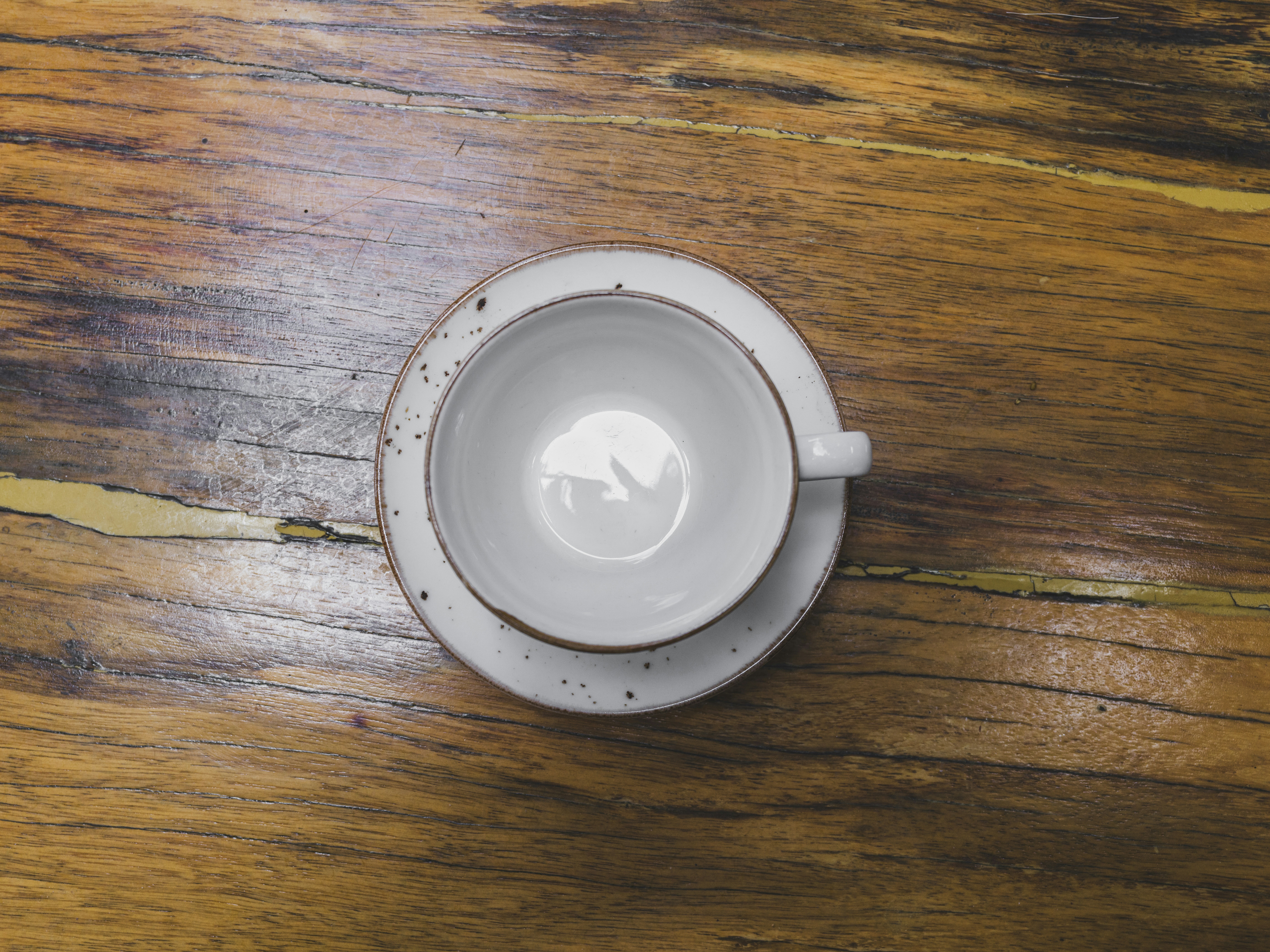 Minimalist Cup on a Weathered Table