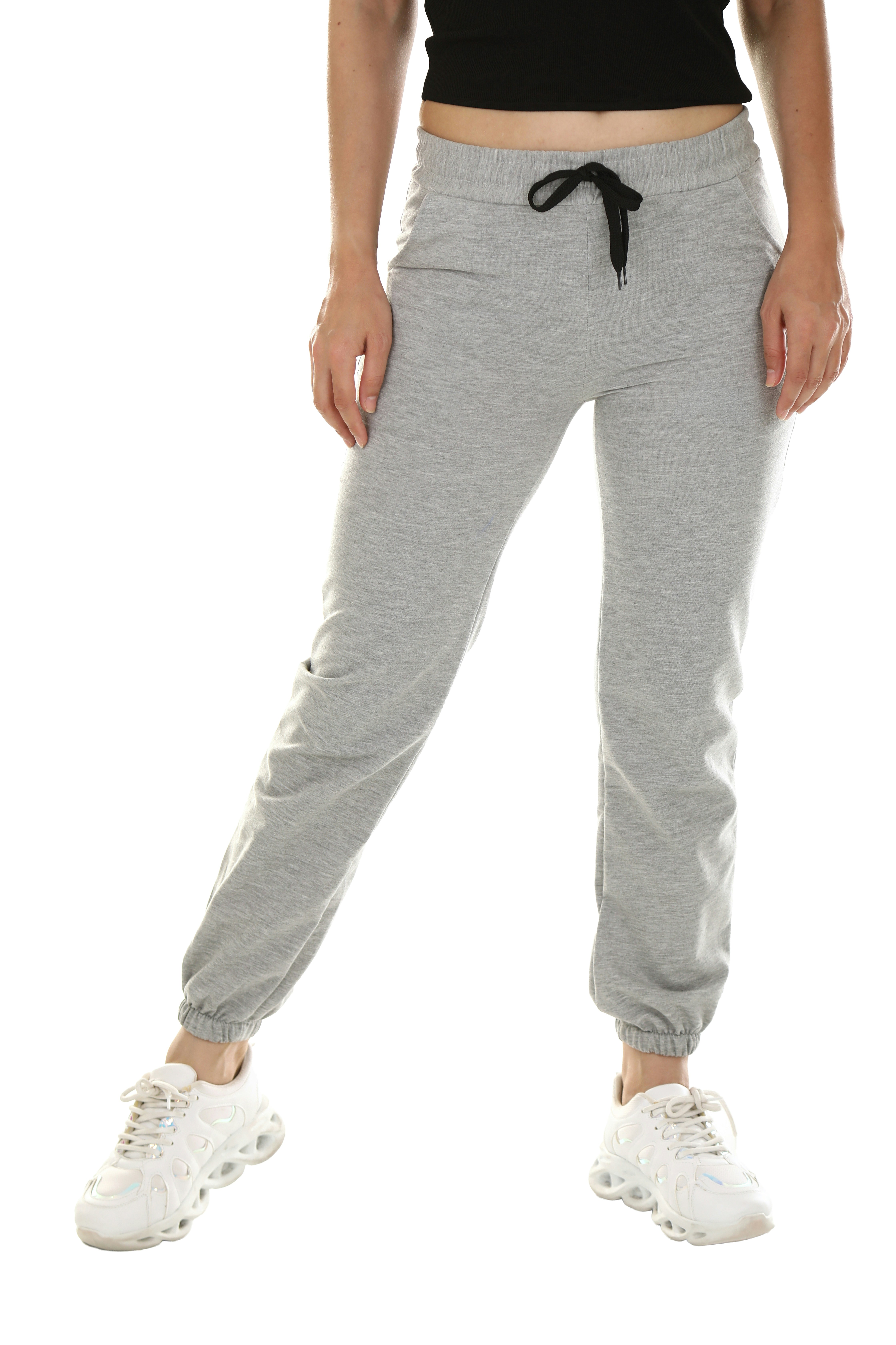 Casual Confidence: Grey Joggers and Clean Lines