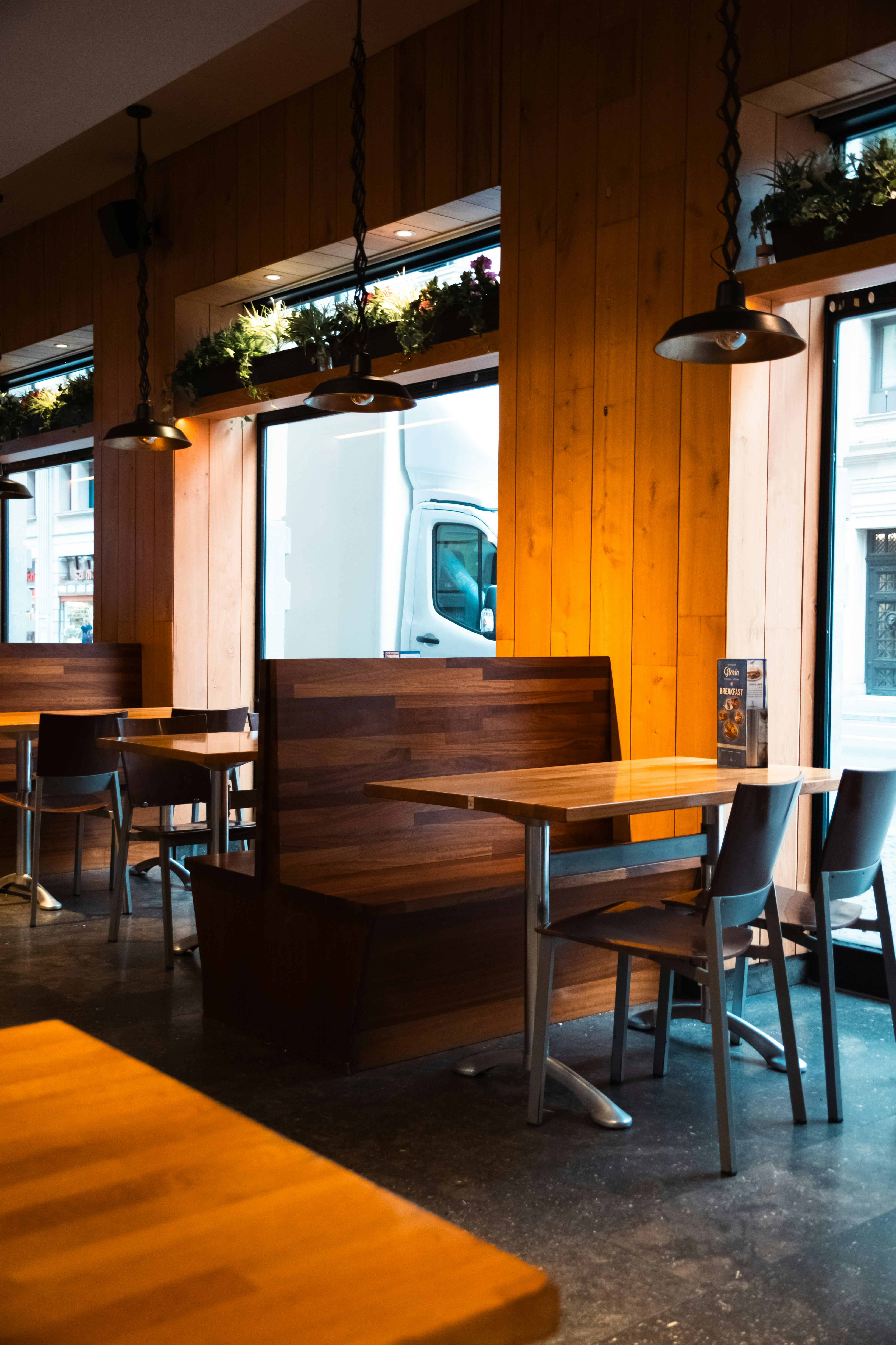 Quiet Corner of a Sunlit Café