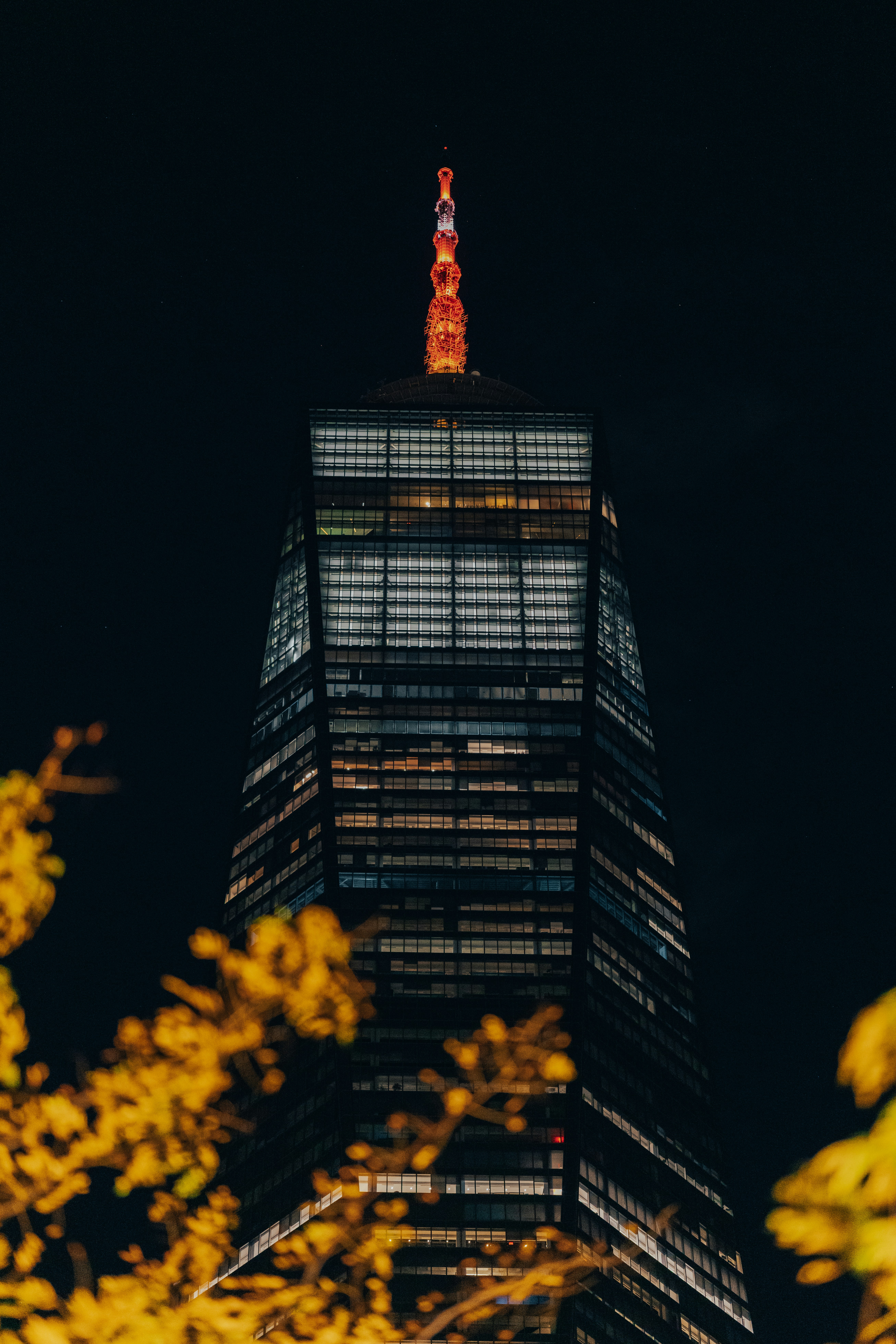 High Tower at Night: A Skyward Gaze on One World