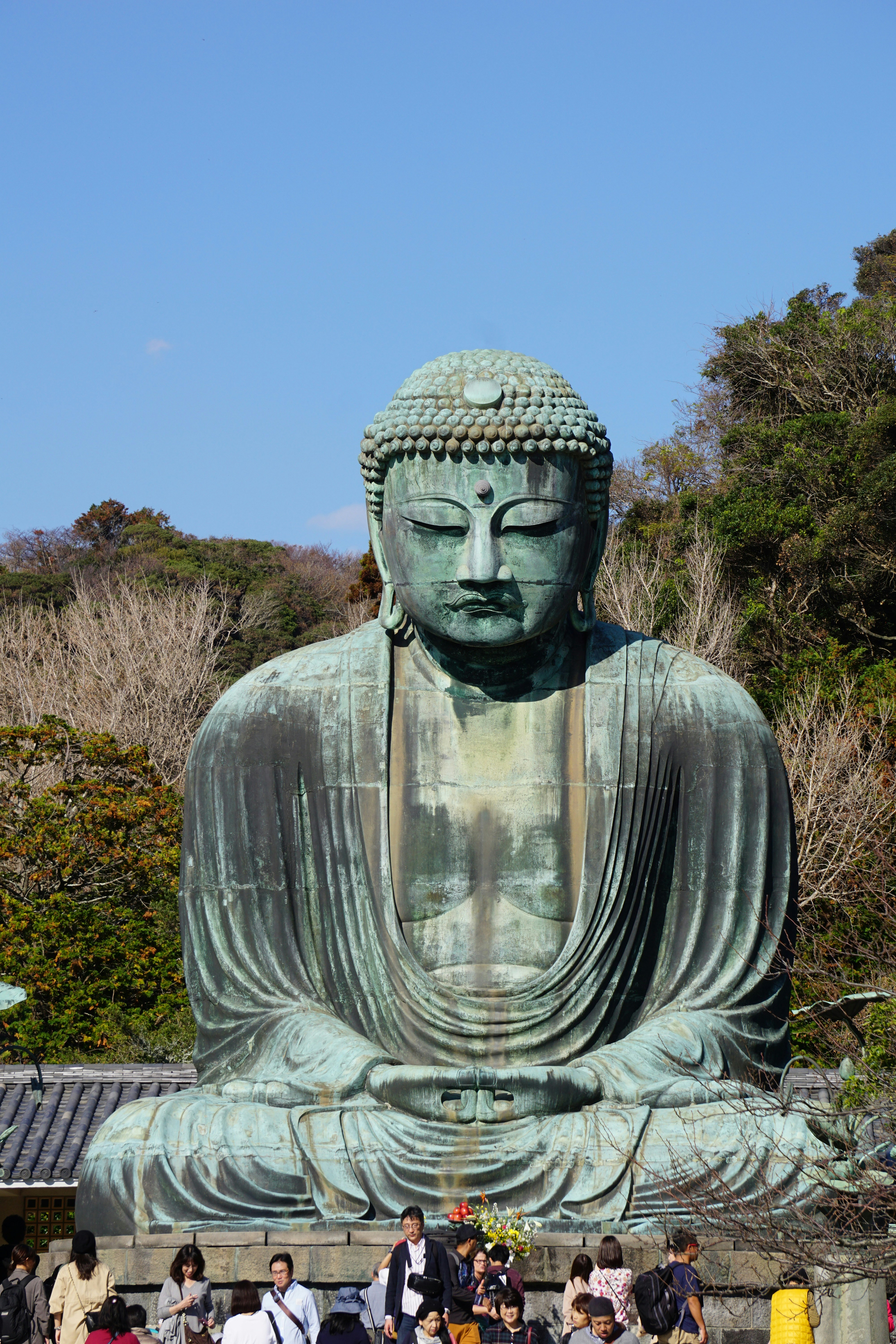 Calm Giant: A Bronze Buddha Overlooking a Crowd