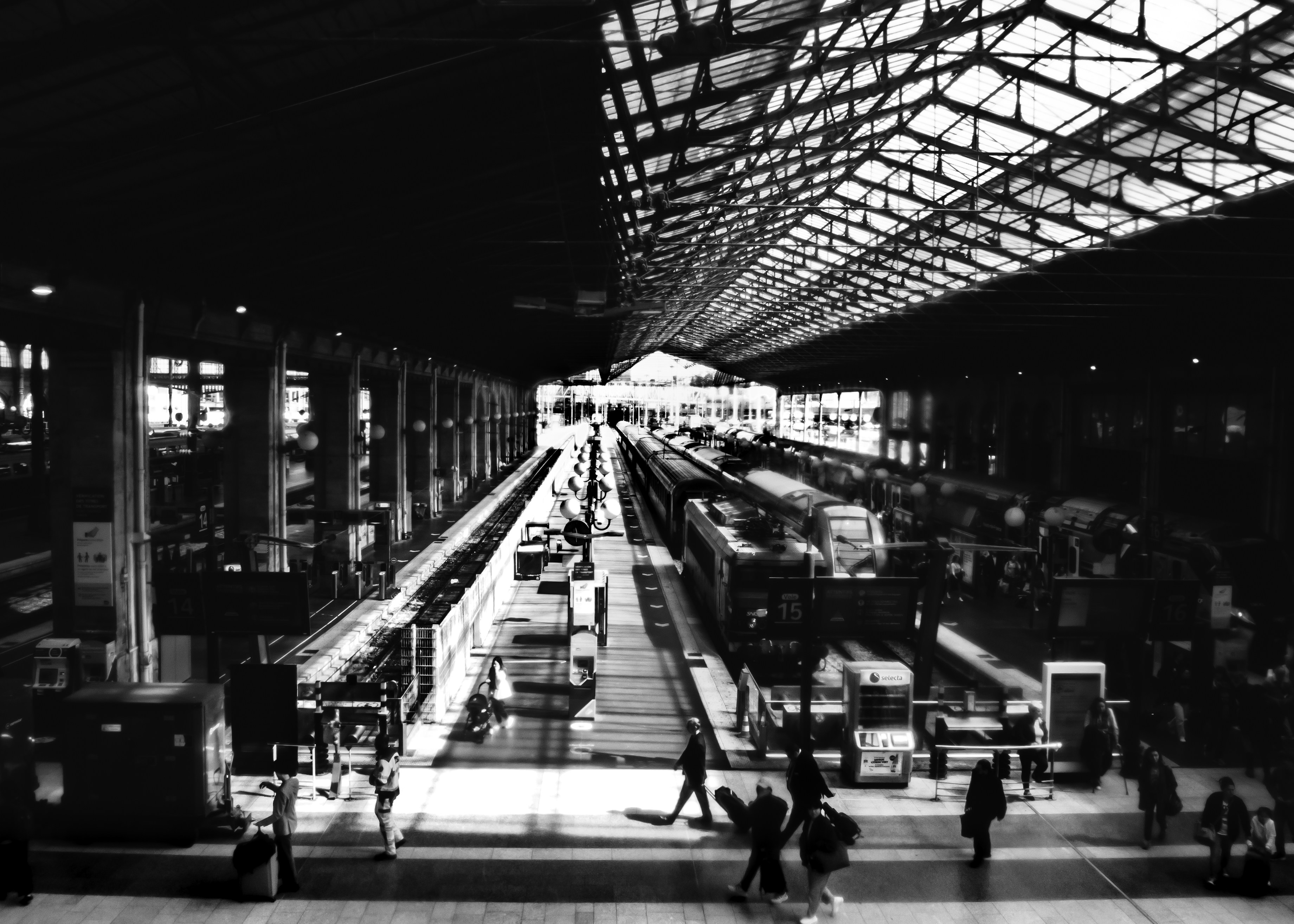 Midday Confluence: Commuters Converge Beneath a Glass Cathedral