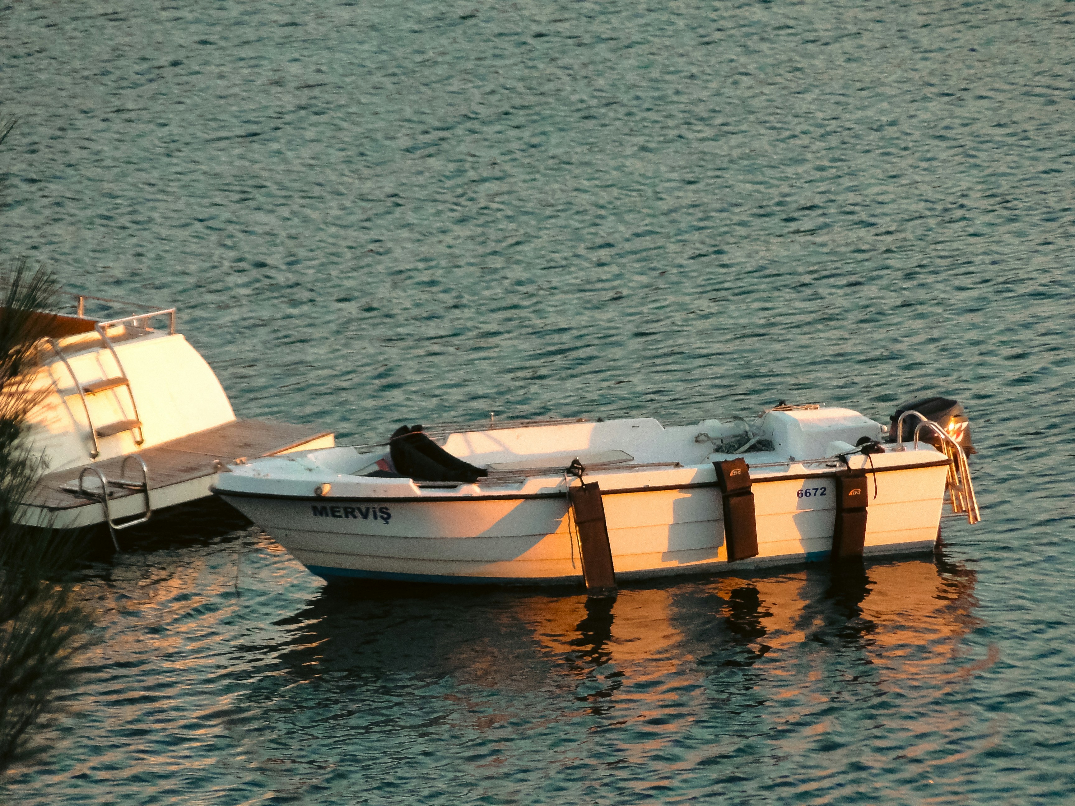 Twin Boats at Dusk: A Quiet Harbor Moment
