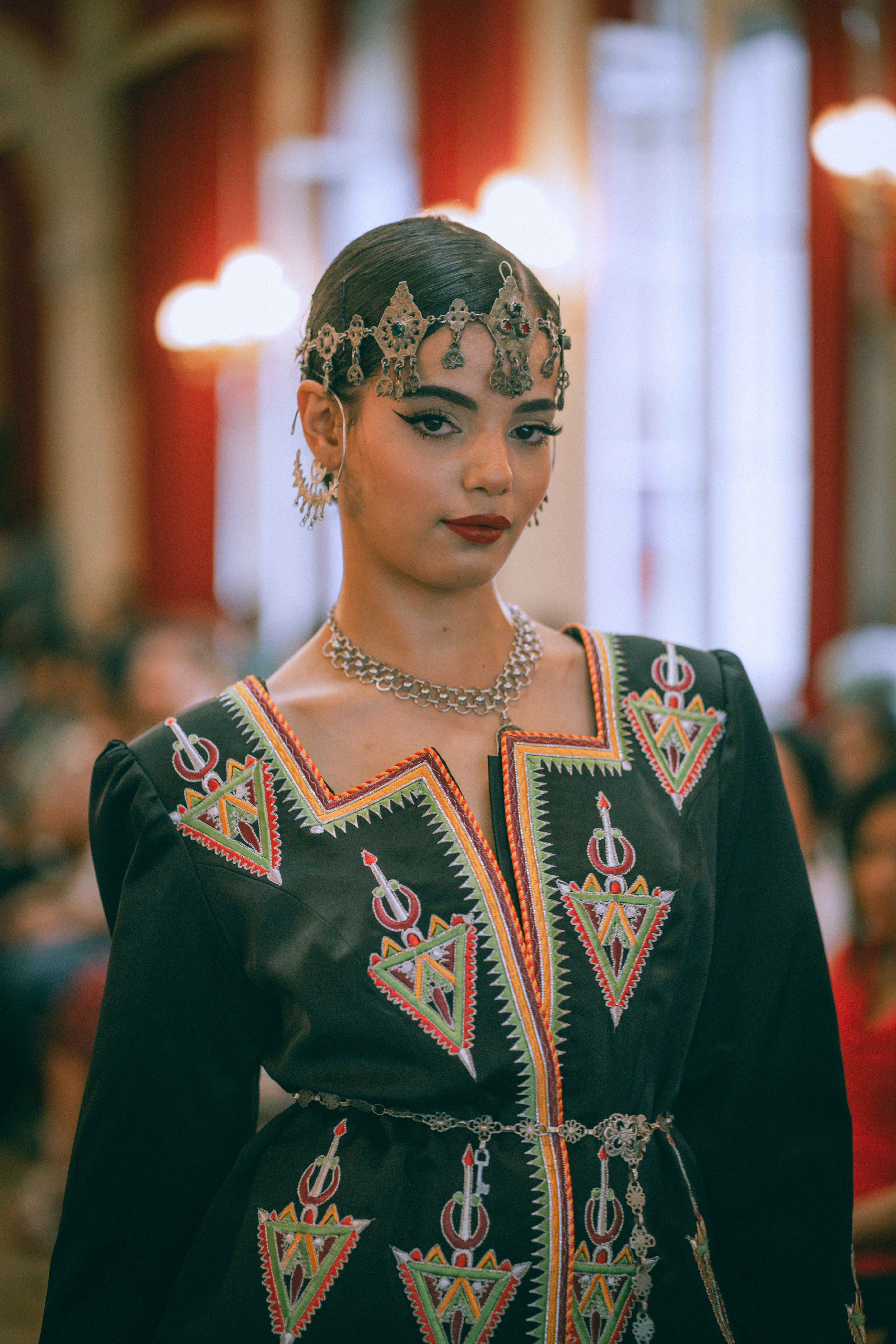 Embroidered Grace: A Portrait in Cultural Adornments