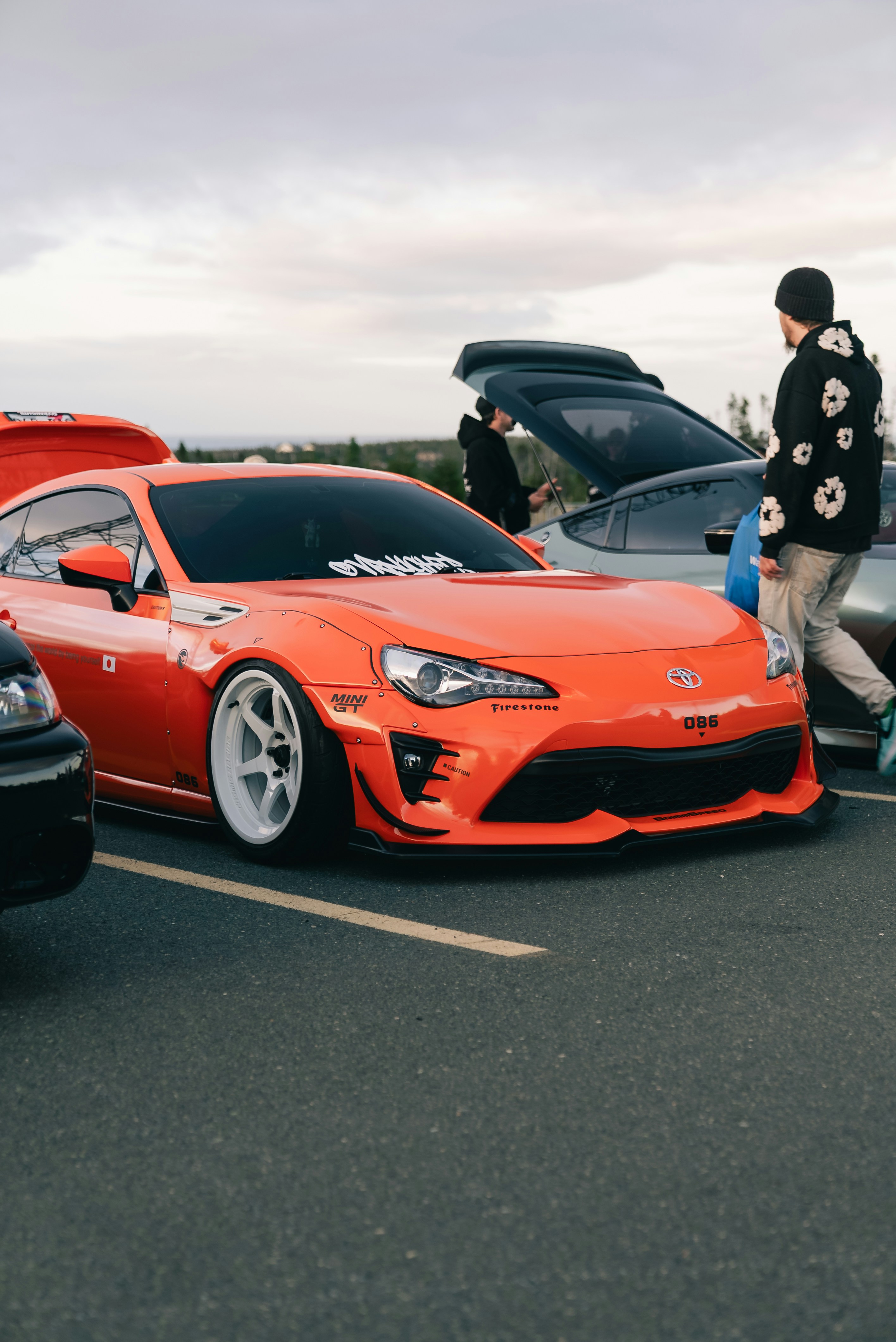 Low Angle Orange: A Flushed-Front Street of a Slammed Toyota 86