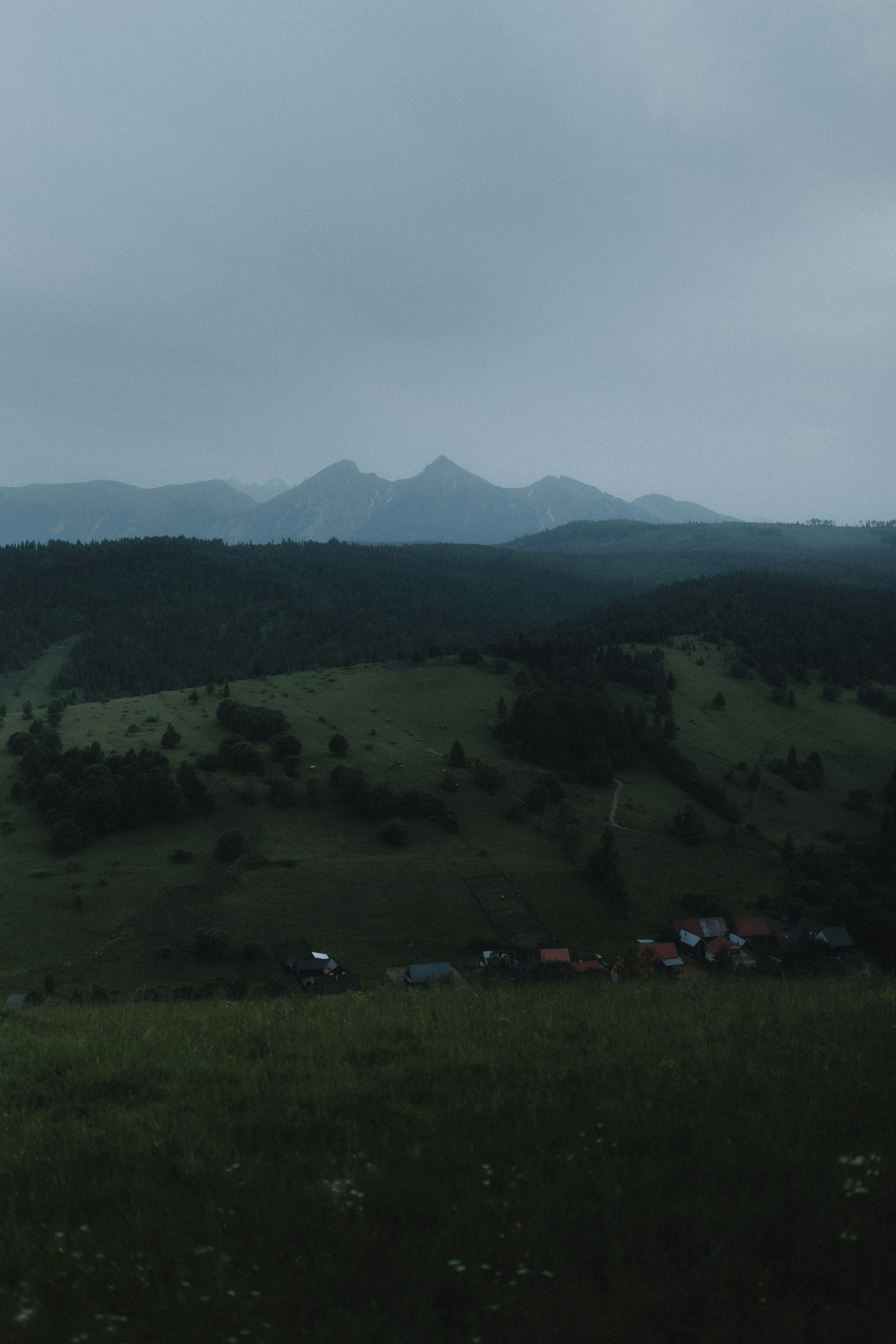 Mist Over the Hills and Distant Peaks